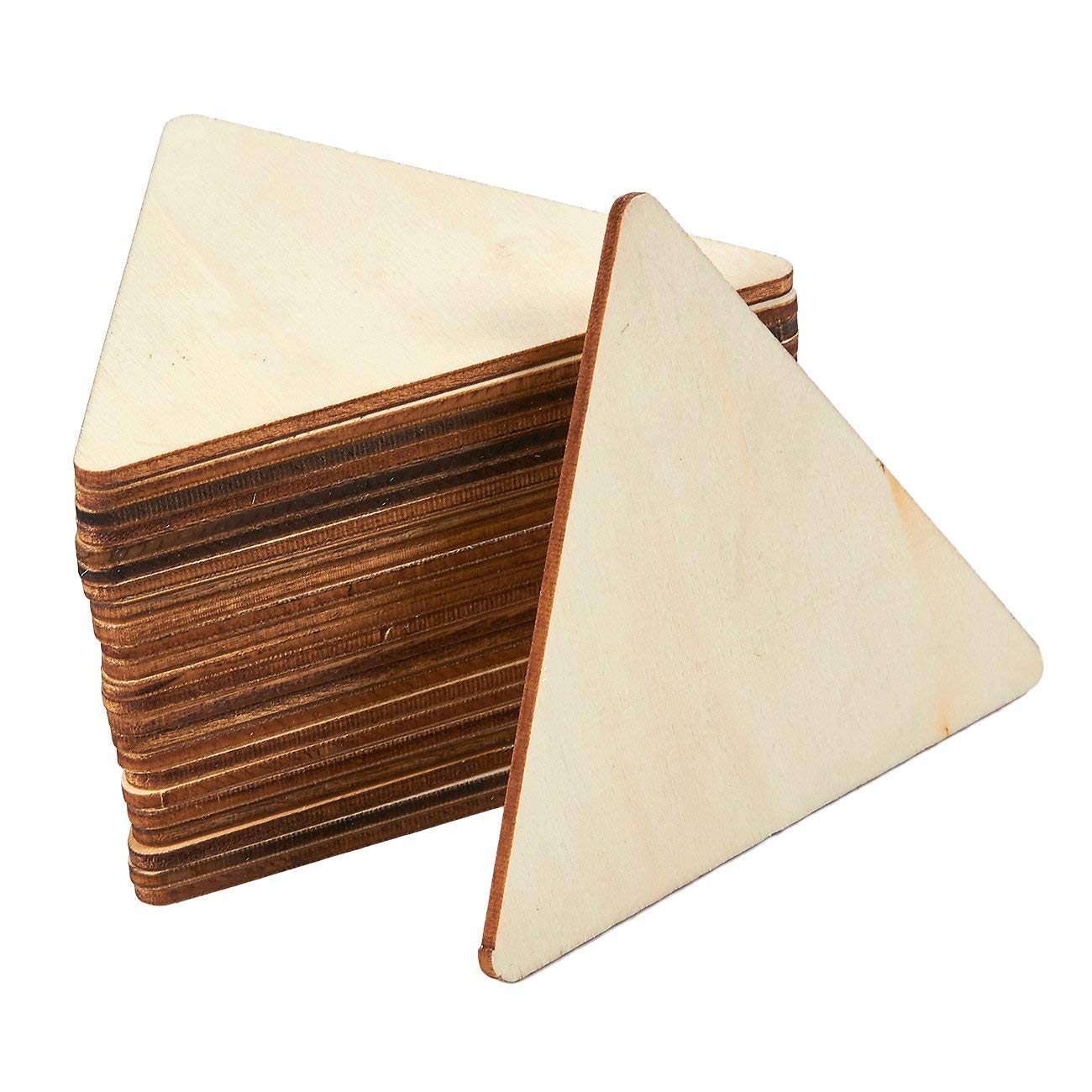 Amazon.com: Imprue Unfinished Wood Cutout - 24-Pack Triangle Shaped ...