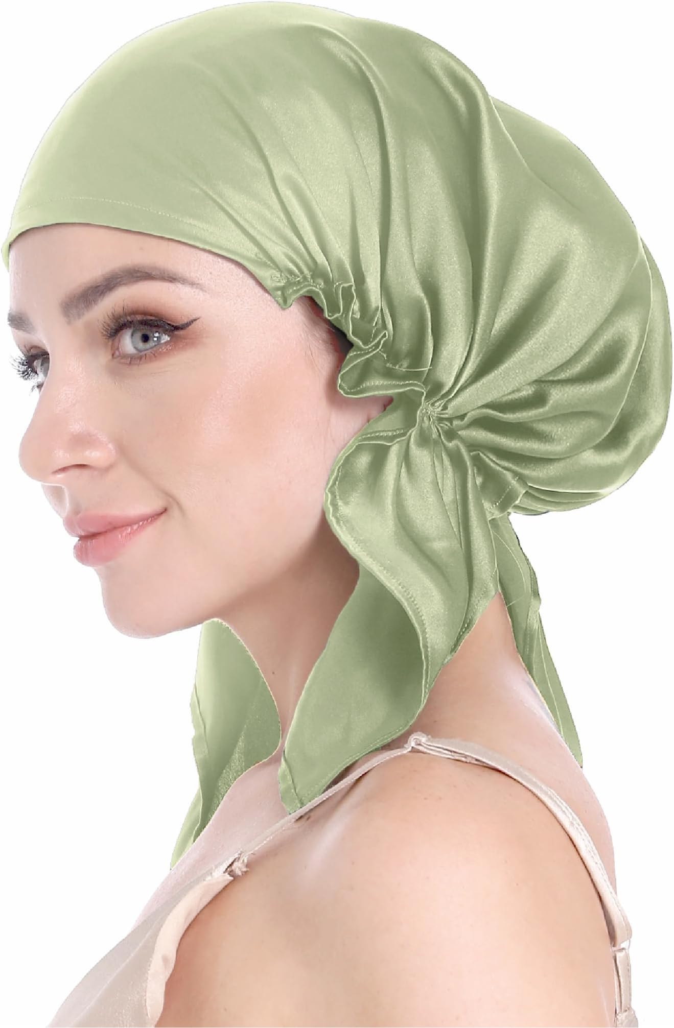 Amazon.com : ZHENSILK Natural 22 Momme 100% Mulberry Silk Bonnet for ...