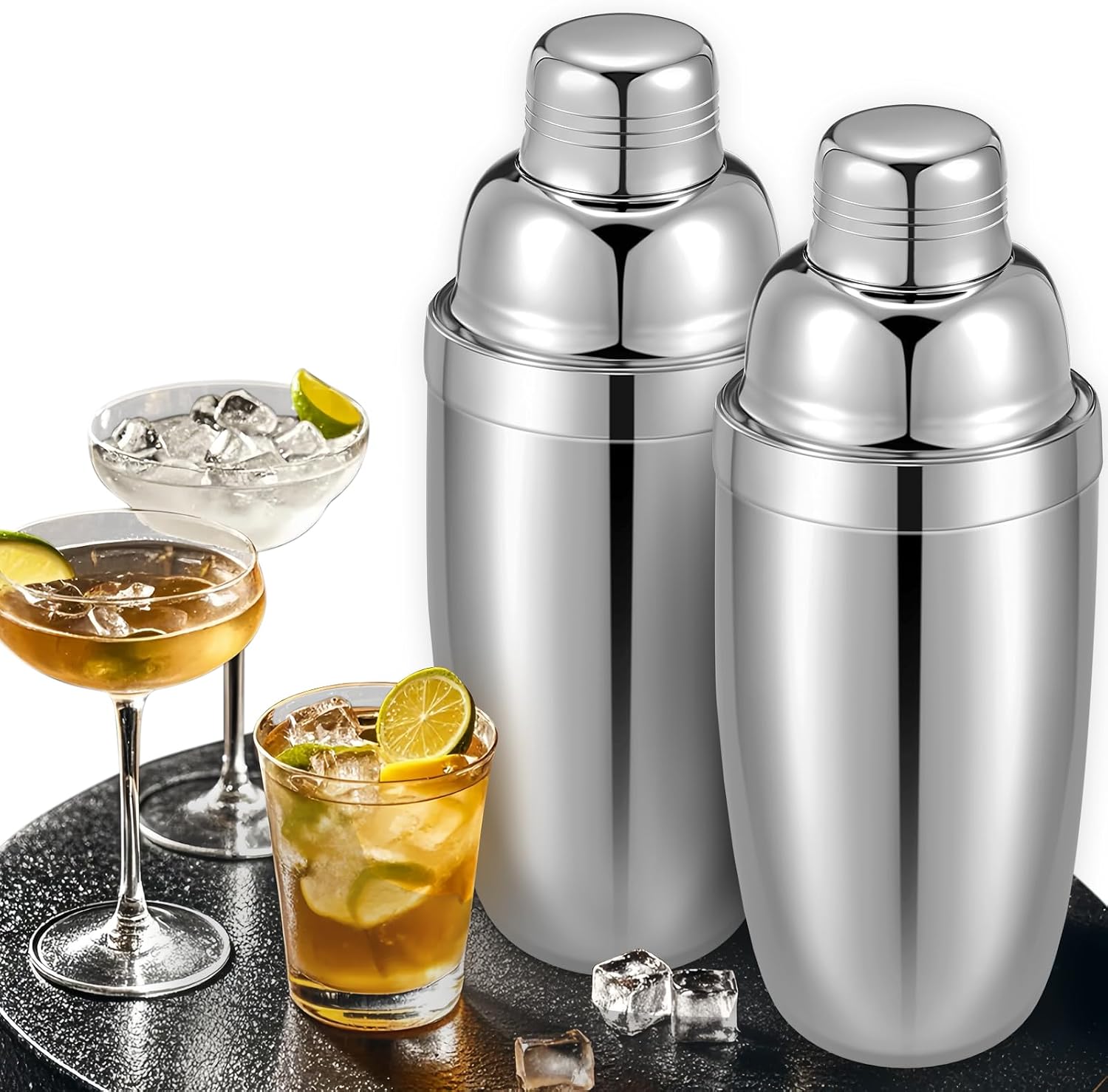 Amazon.com: Moonshan 17oz Cocktail Shaker, 304 Stainless Steel Drink ...