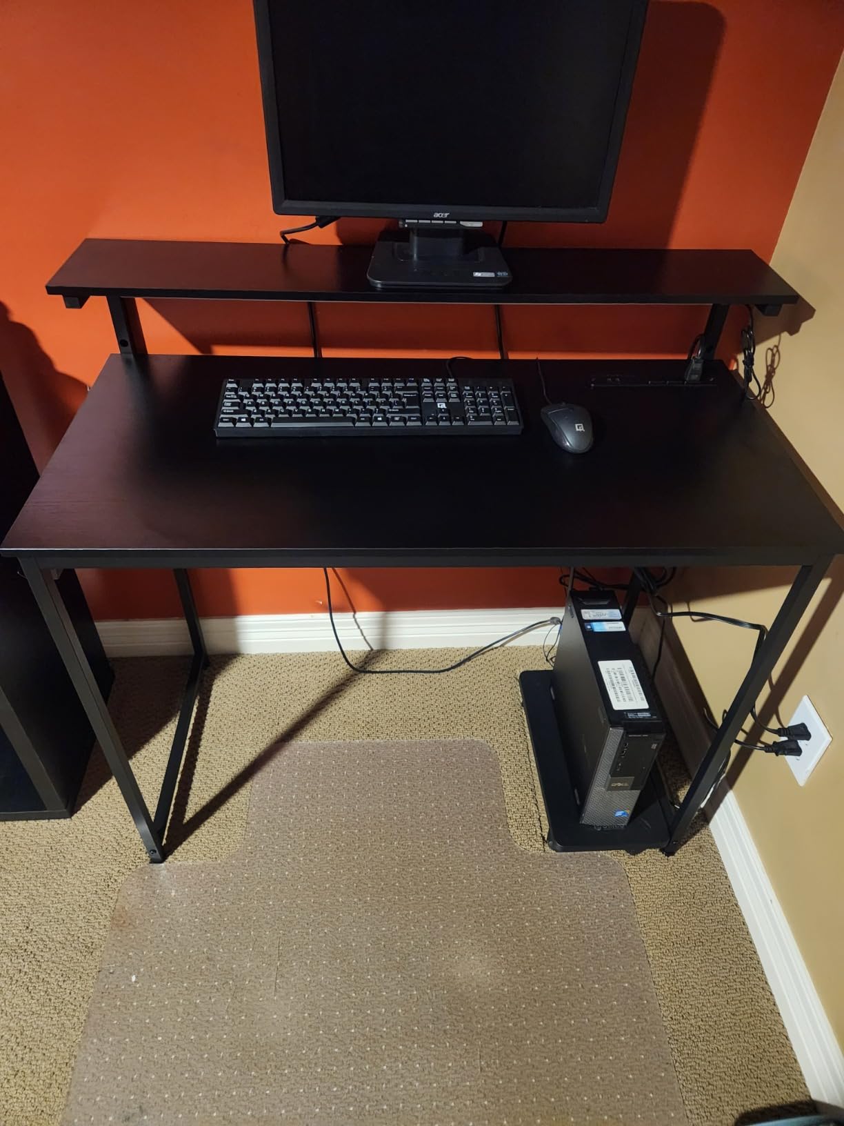 $13/mo - Finance AODK Small Desk, 40 Inch Gaming Desk with LED Lights ...
