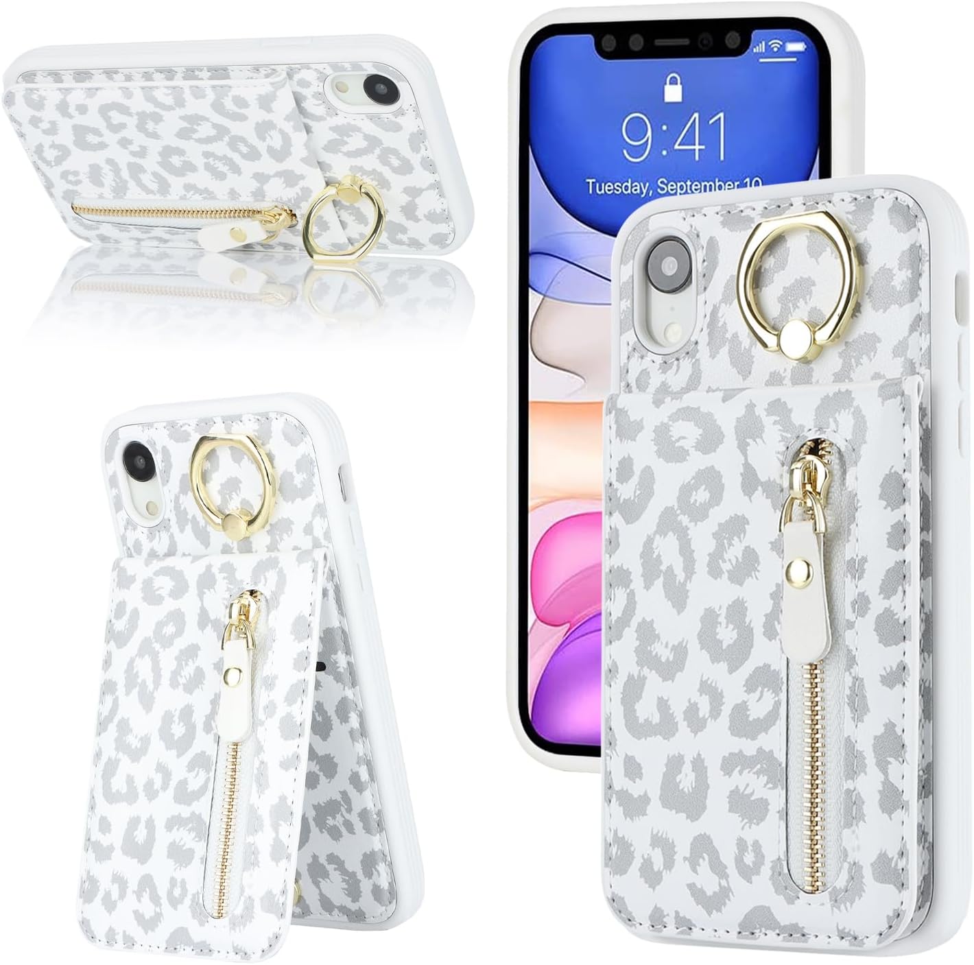 Amazon.com: iCoverCase iPhone XR Wallet Case for Women, iPhone XR Case ...