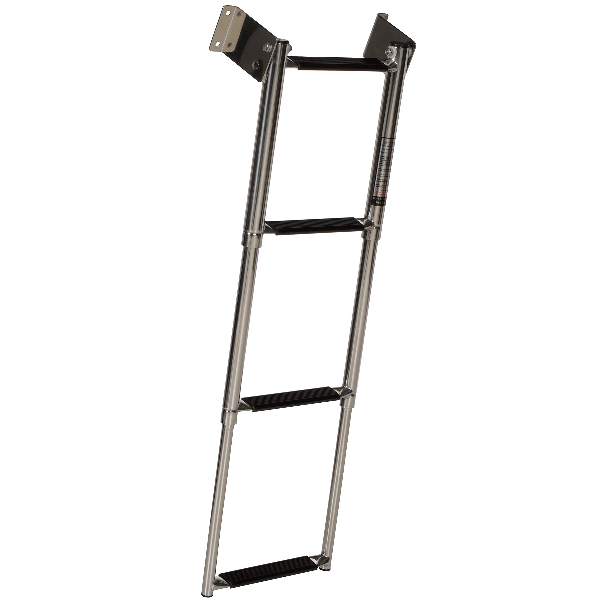 Seachoice Telescoping Transom Mount Ladder, Stainless Steel, 4 Steps ...