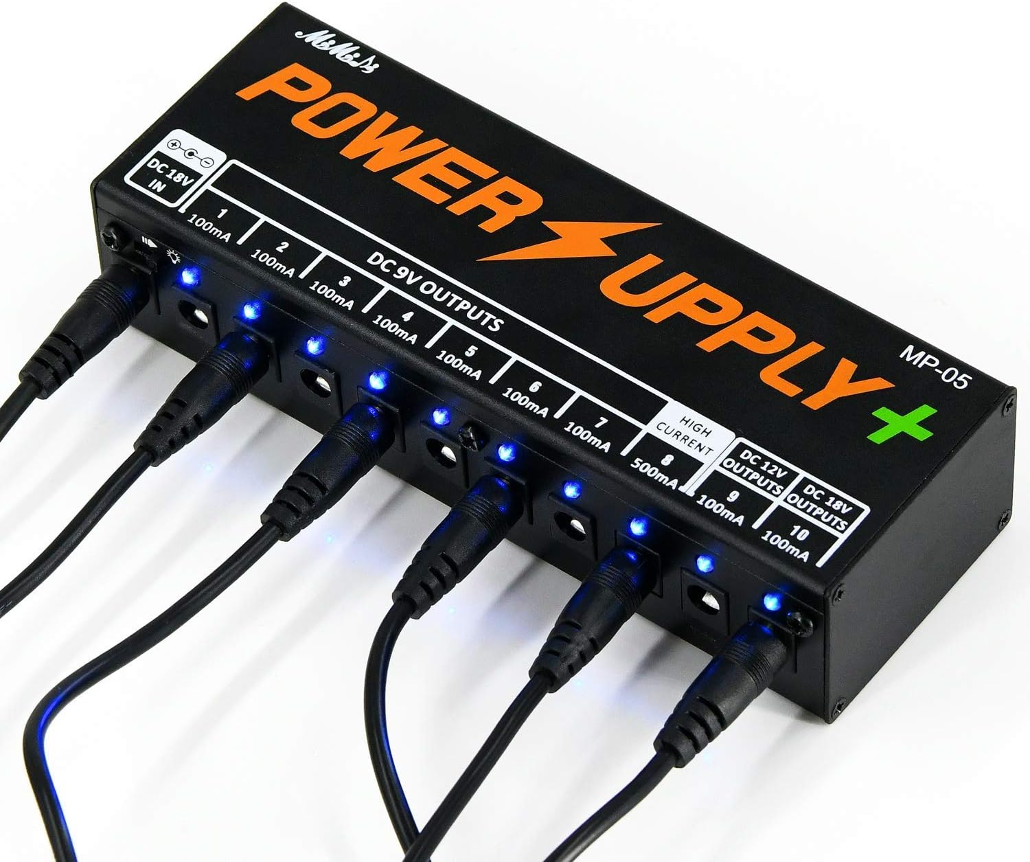 Amazon.com: Guitar Pedal Power Supply - 6 Isolated DC Output for 9V/12V ...