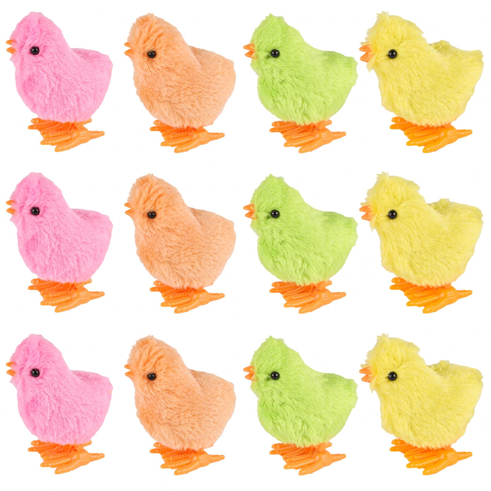 Amazon.com: 3 otters 12PCS Wind Up Chick Toys, Colorful Wind-Up Jumping ...