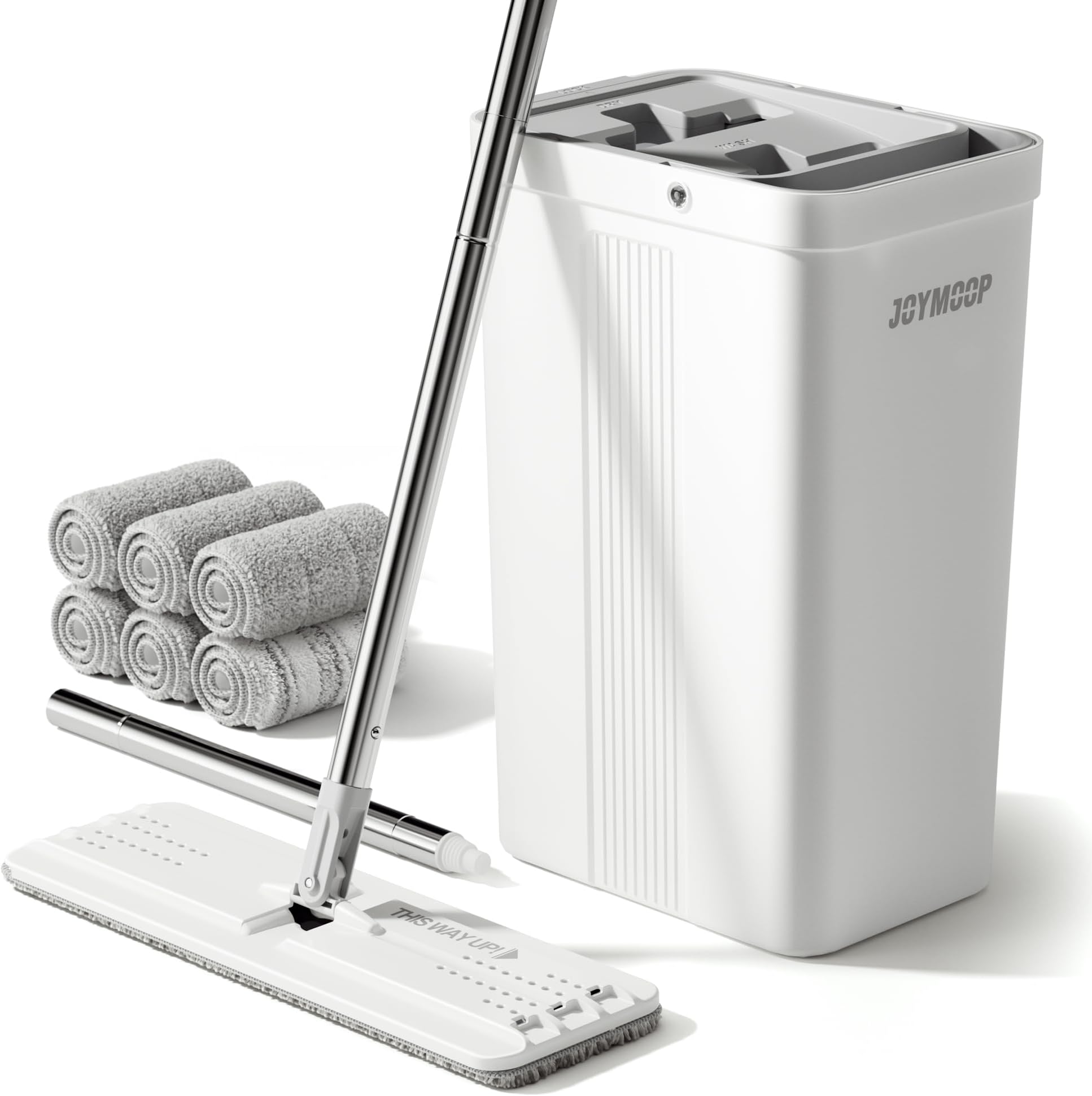 Amazon.com: JOYMOOP Mop and Bucket with Wringer Set with Microfiber ...