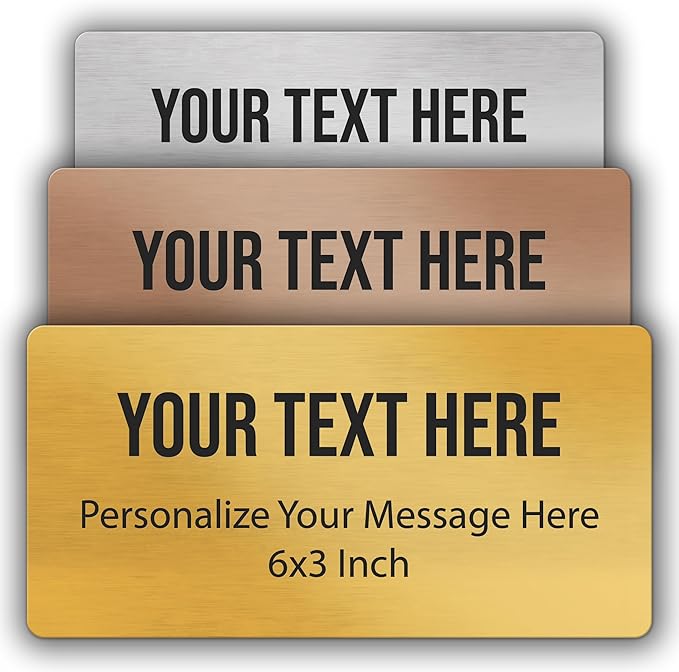 Amazon.com : Custom Office Door Sign Laser Engraved Brushed Aluminum ...