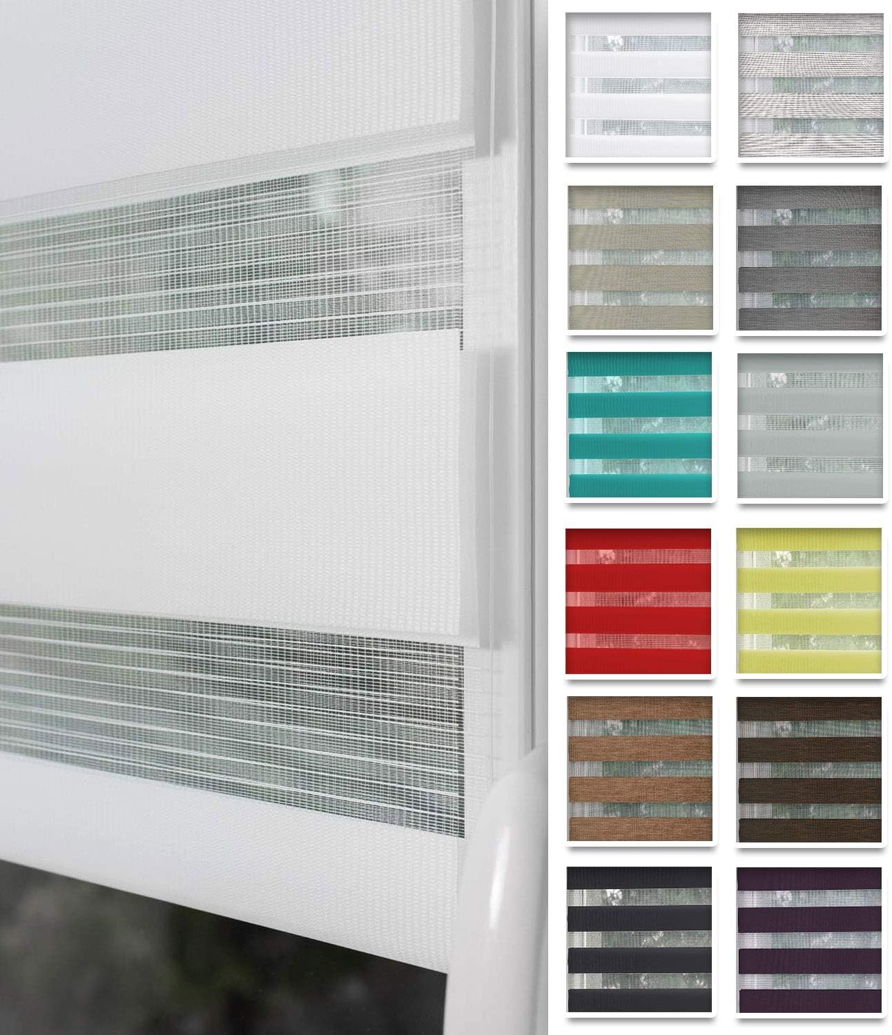 Amazon.de: SBARTAR Doppelrollo Klemmfix Duo Rollos für Fenster ohne ...