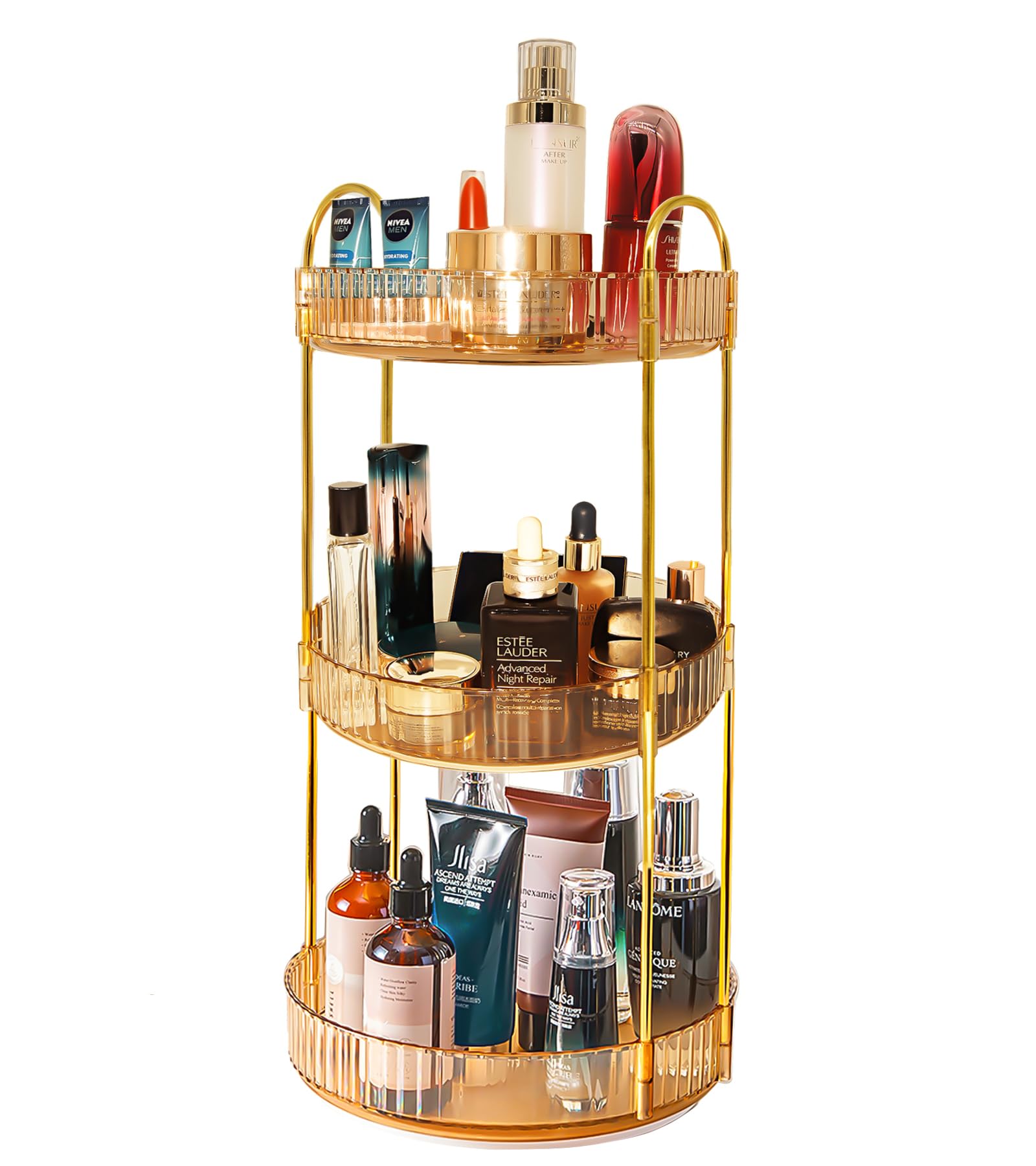Snapklik.com : VNIMTI Skincare Organizers 360 Rotating, 3 Tier Makeup ...