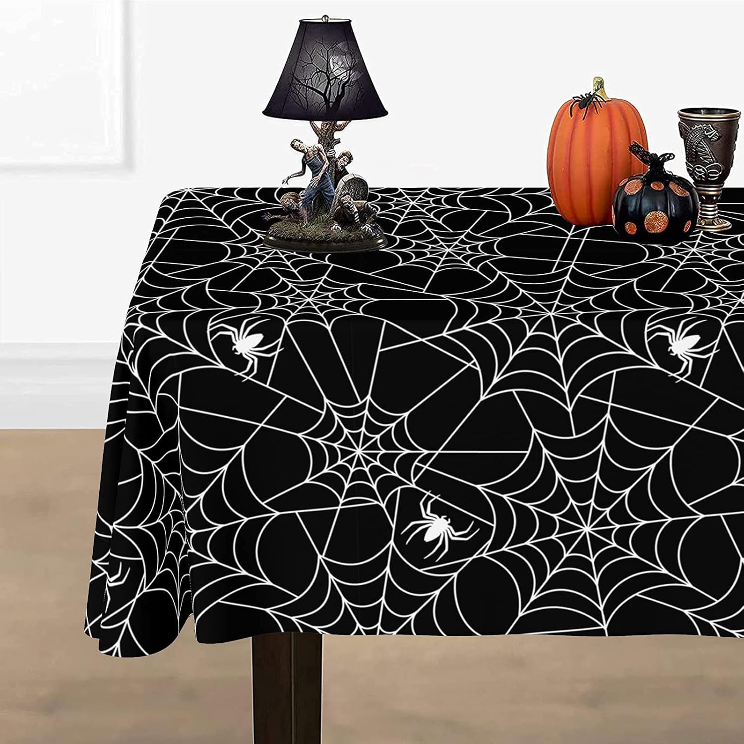 Amazon.com: DAZONGE Spider Web Tablecloth for Halloween Party ...
