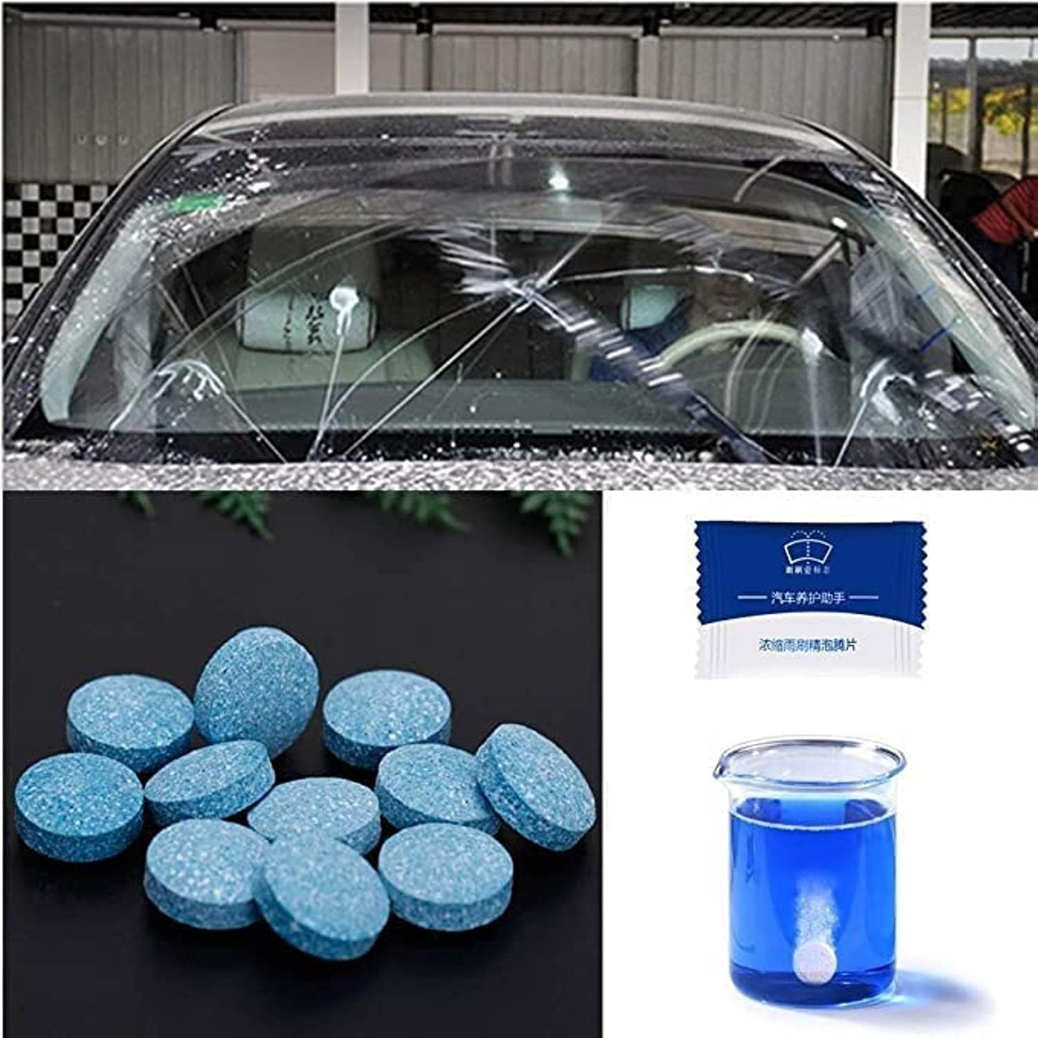 THE PACK - Windshield Cleaner - 1 Disc = 4 Liter Windshield Cleaner Car ...