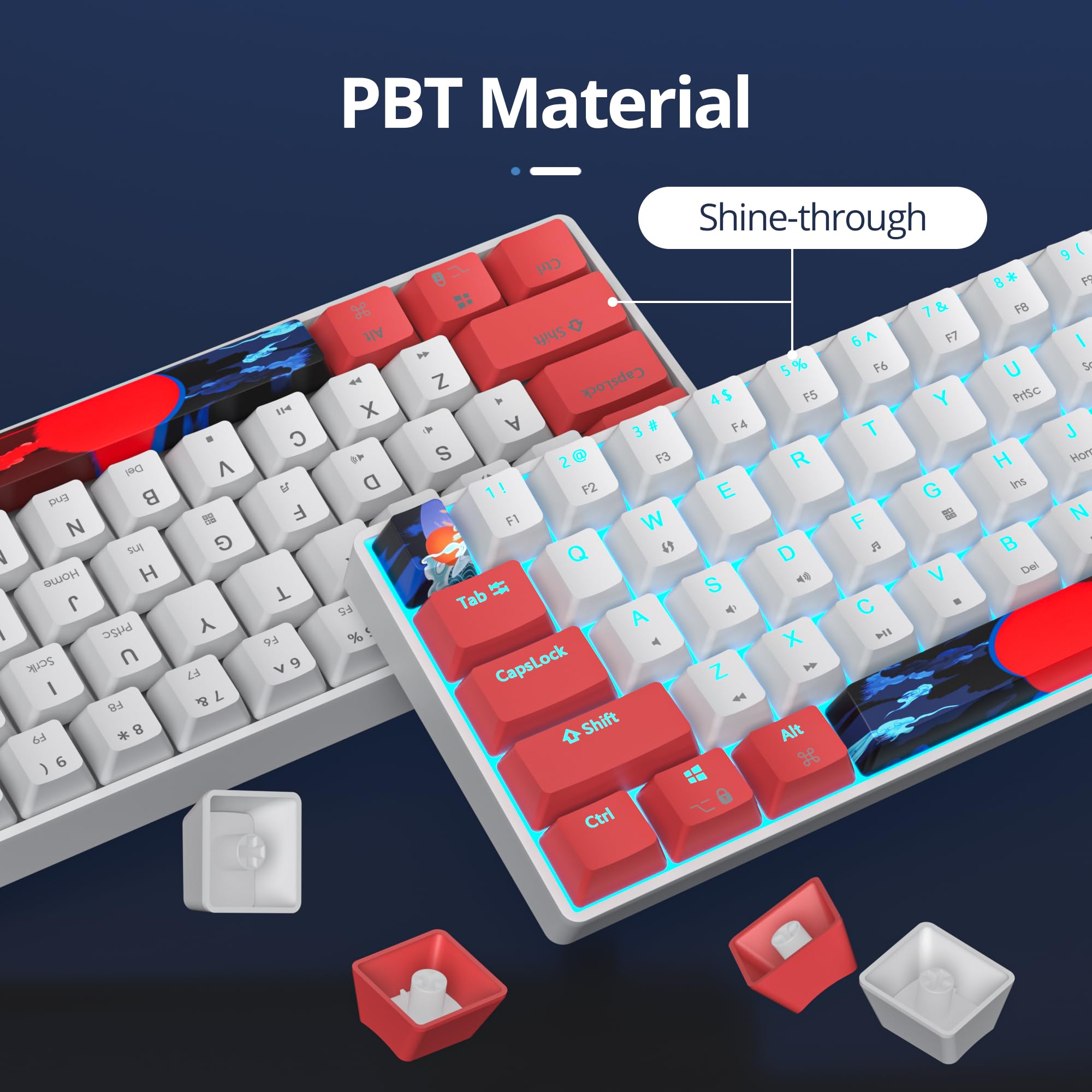 Snapklik.com : 60 Percent Gaming Keyboard 61 Keys Wired Mechanical ...