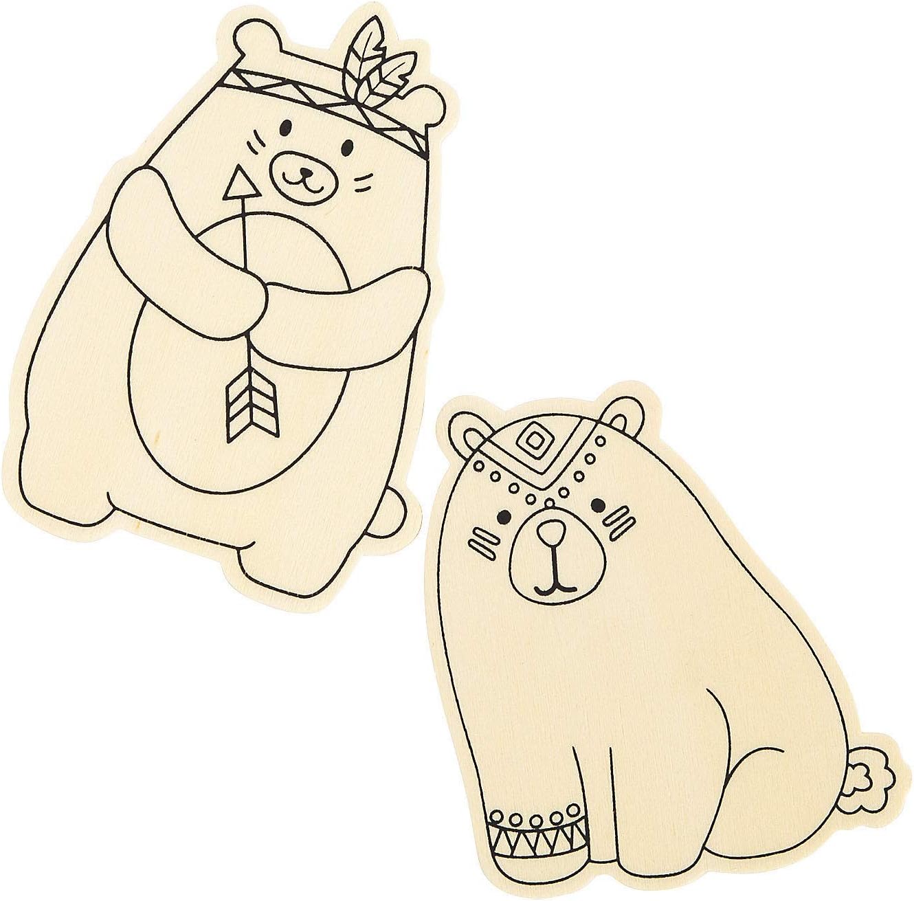 Amazon.com: Color Your Own Native American Bears - 3.75" (Pack of 25 ...