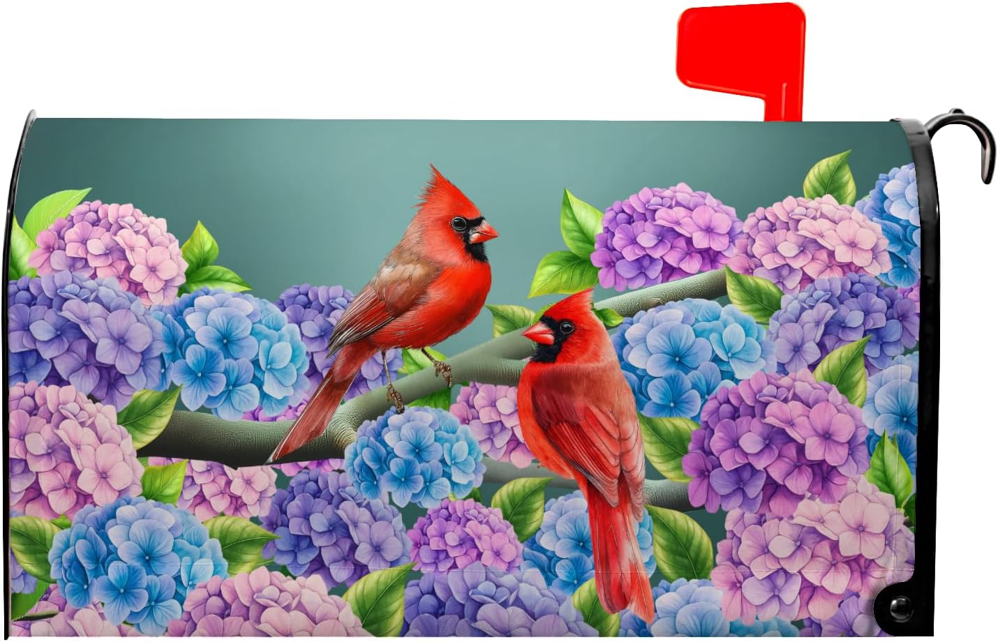 Amazon.com: Summer Hydrangea Mailbox Cover Spring Cardinal Bird Mailbox ...