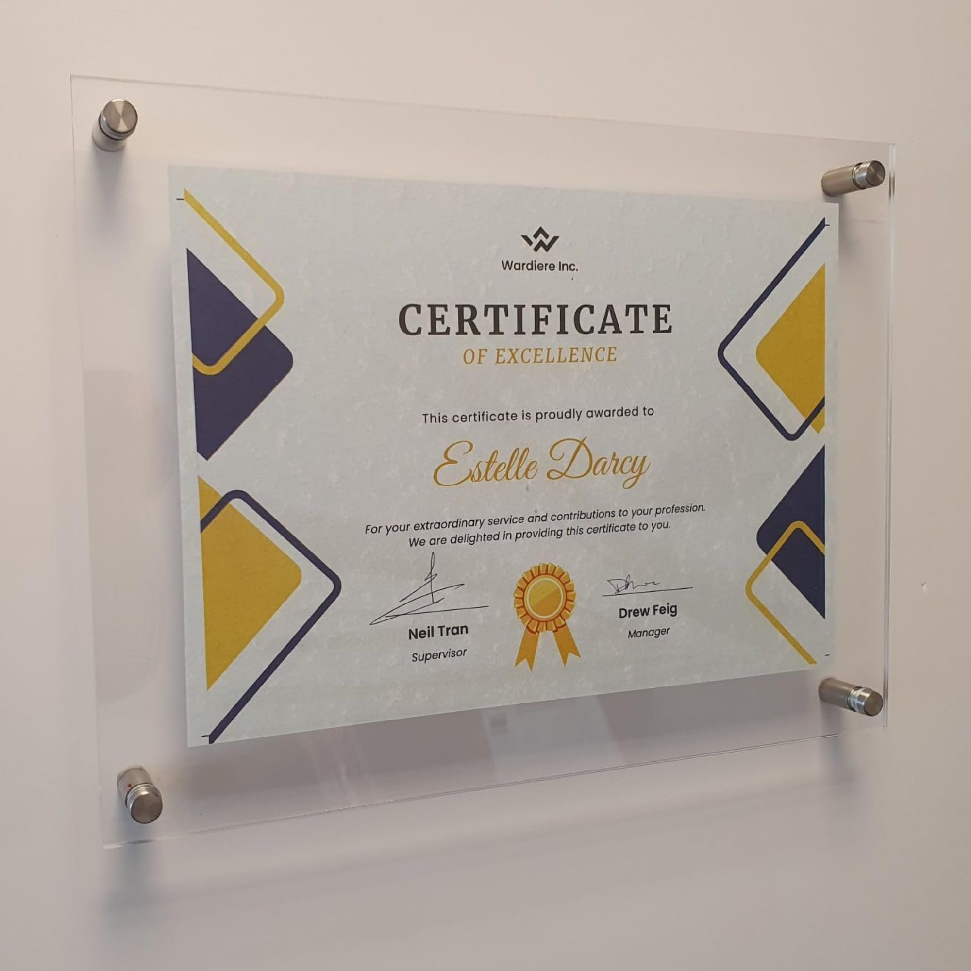Get Acrylic Photo Frames - A5 Modern Acrylic Certificate Frame ...