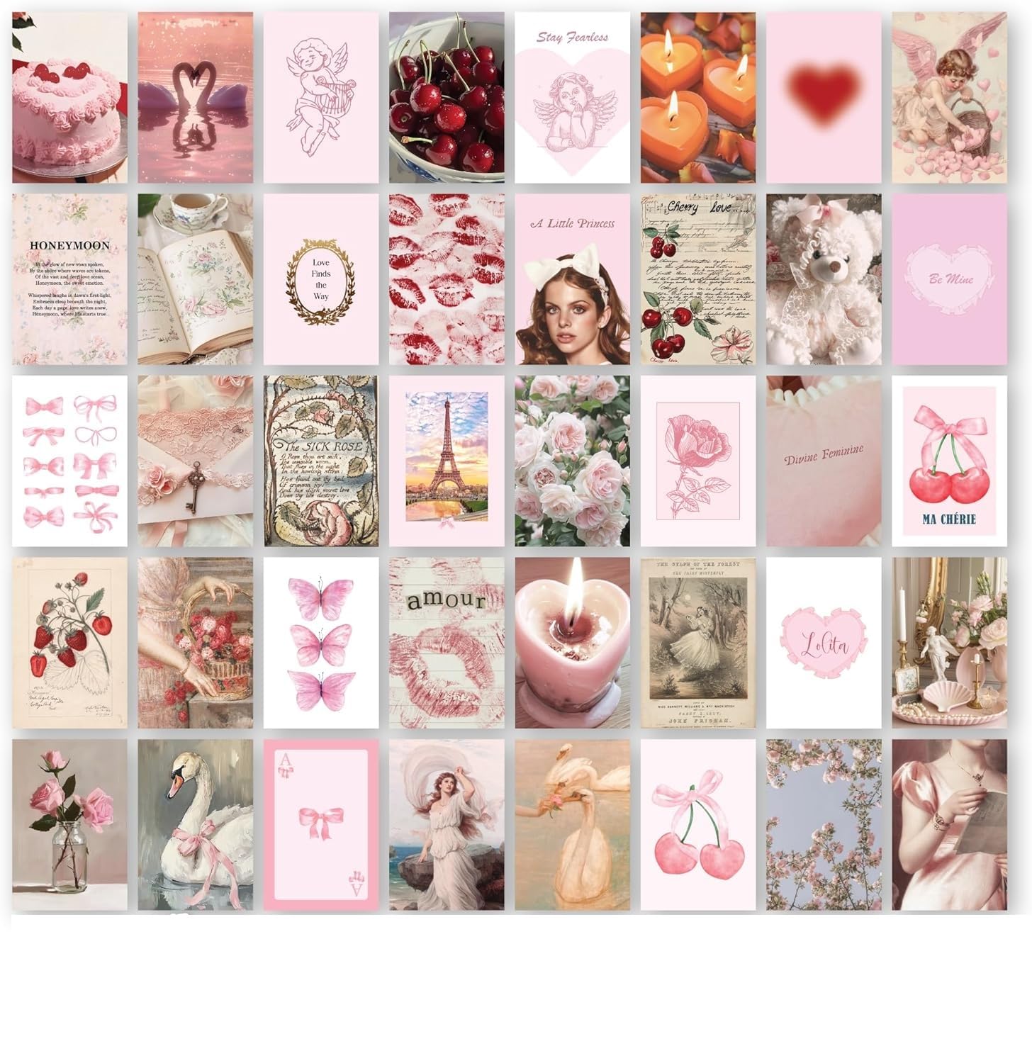 Buy Pink Coquette Room Decor Aesthetic - Girly Coquette Wall Decor ...