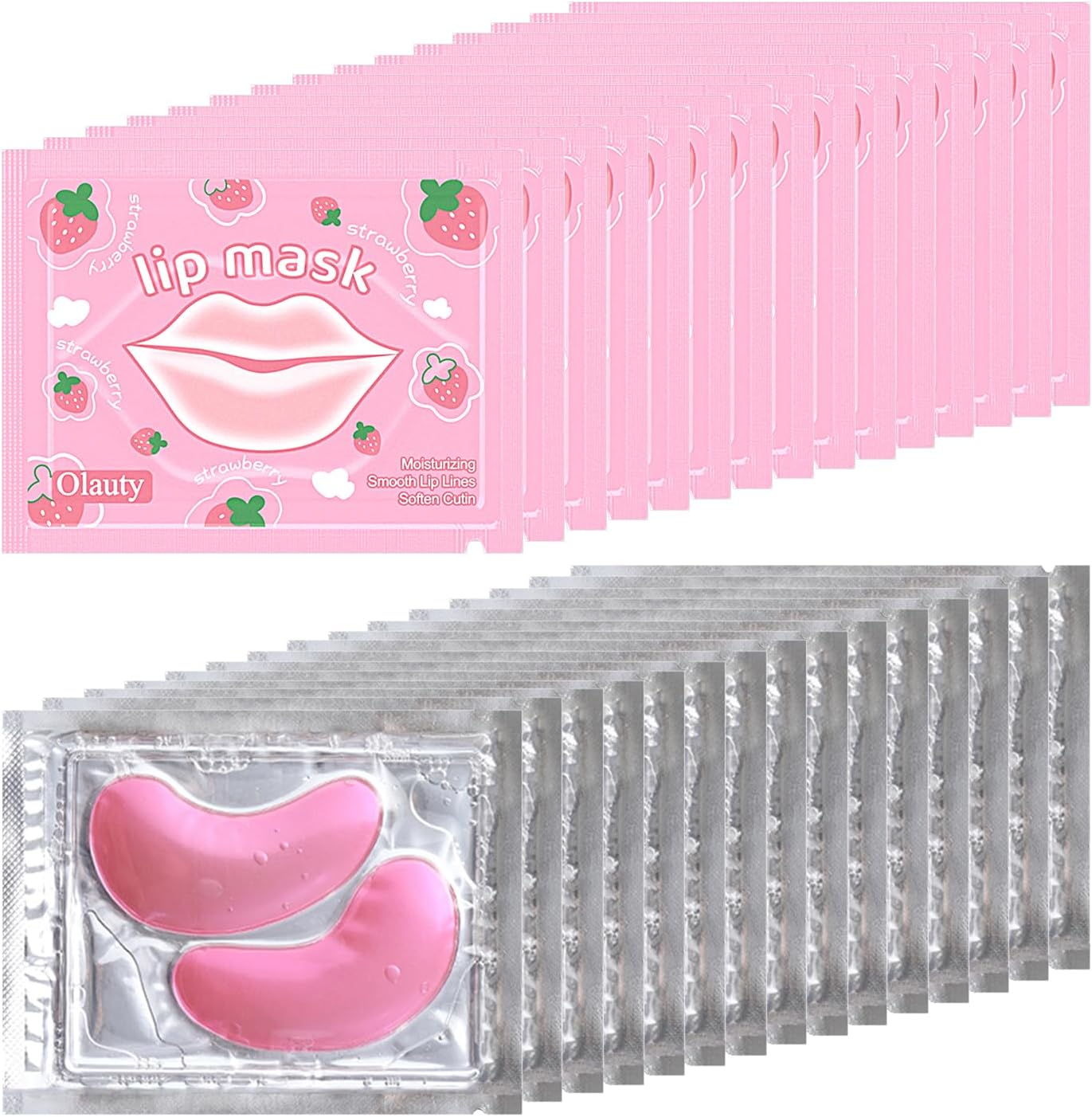 Amazon.com : 30 Pairs Eye Masks & Lip Masks, Crystal Collagen Under Eye ...