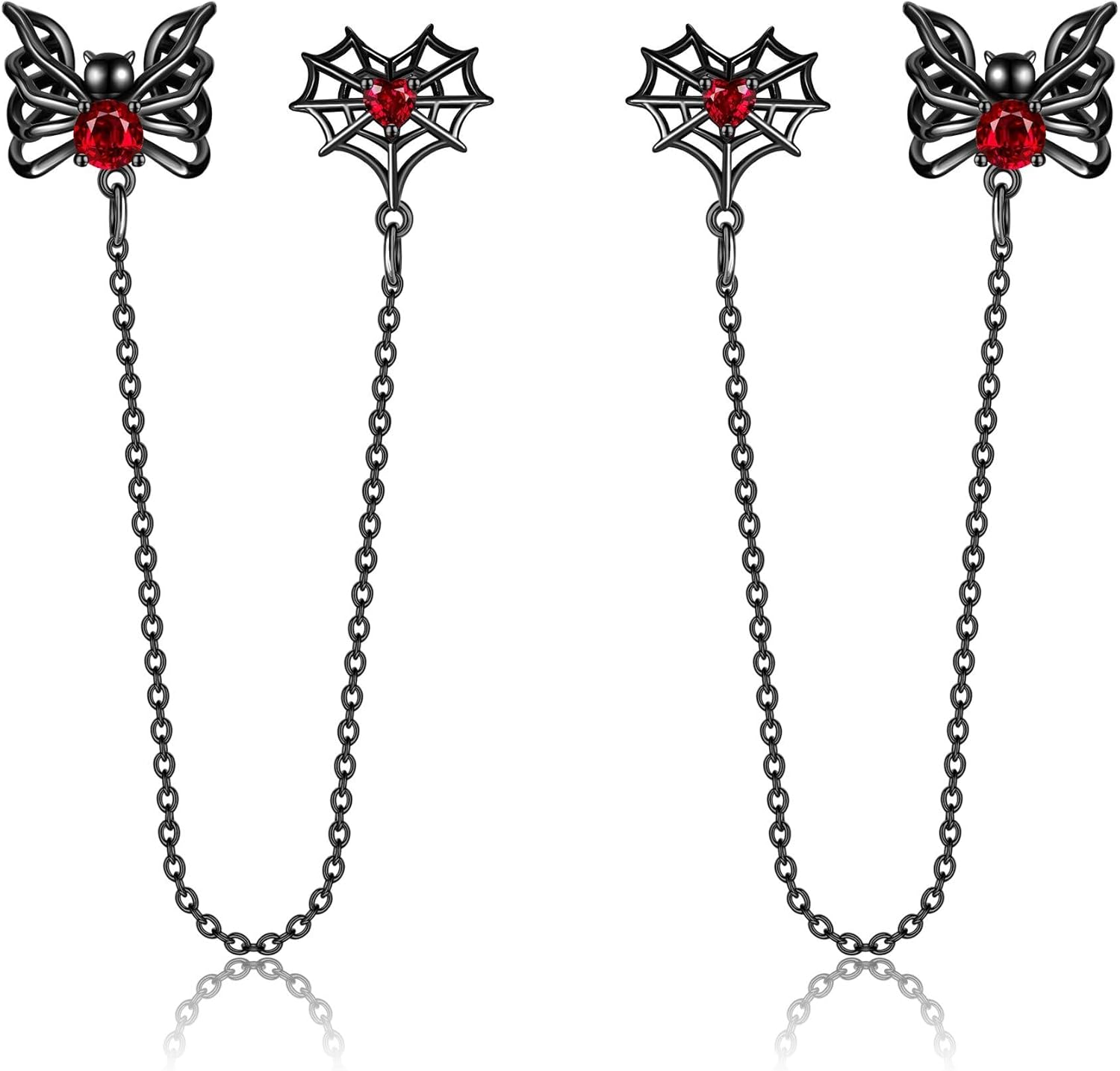 Amazon.com: Spider Earrings Sterling Silver Spider Web Cuff Earrings ...