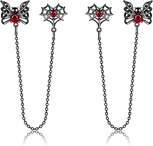 Amazon.com: Spider Earrings Sterling Silver Spider Web Cuff Earrings ...