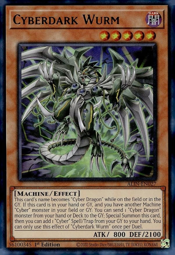 Amazon.com: Cyberdark Wurm - ALIN-EN027 - Ultra Rare - 1st Edition ...