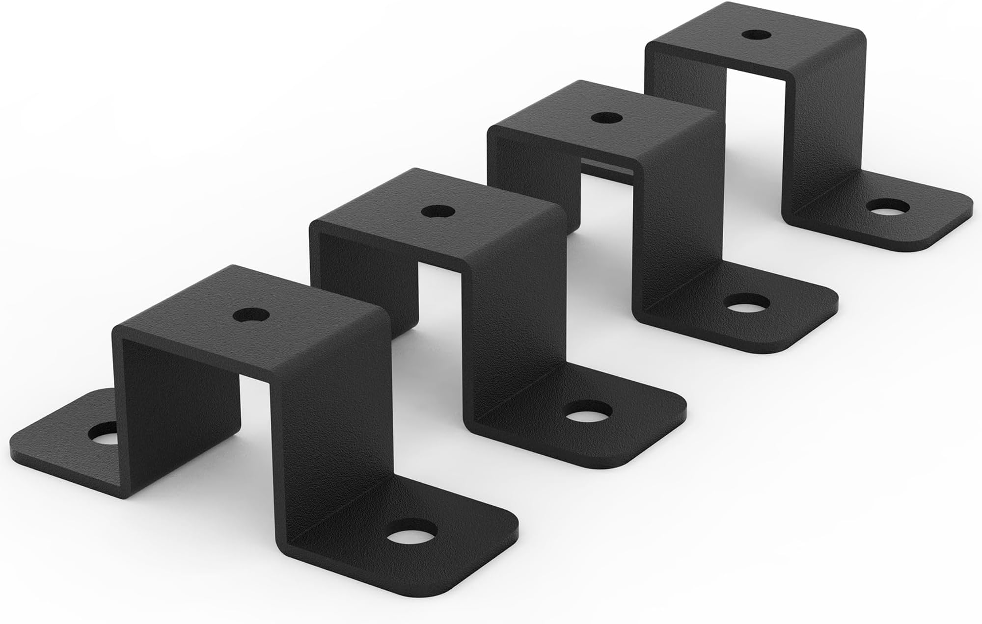 Wpbhk 8 Pcs Square Tube Strap Clamp, 1"x1" Strap Post Ties, Black Deck ...