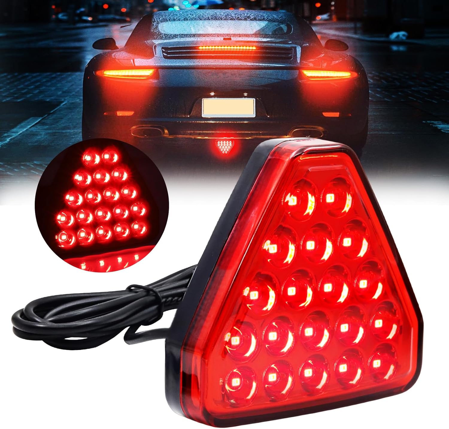 Amazon.com: LED Car Rear Brake Light, 12V Universal Rear Tail Light ...