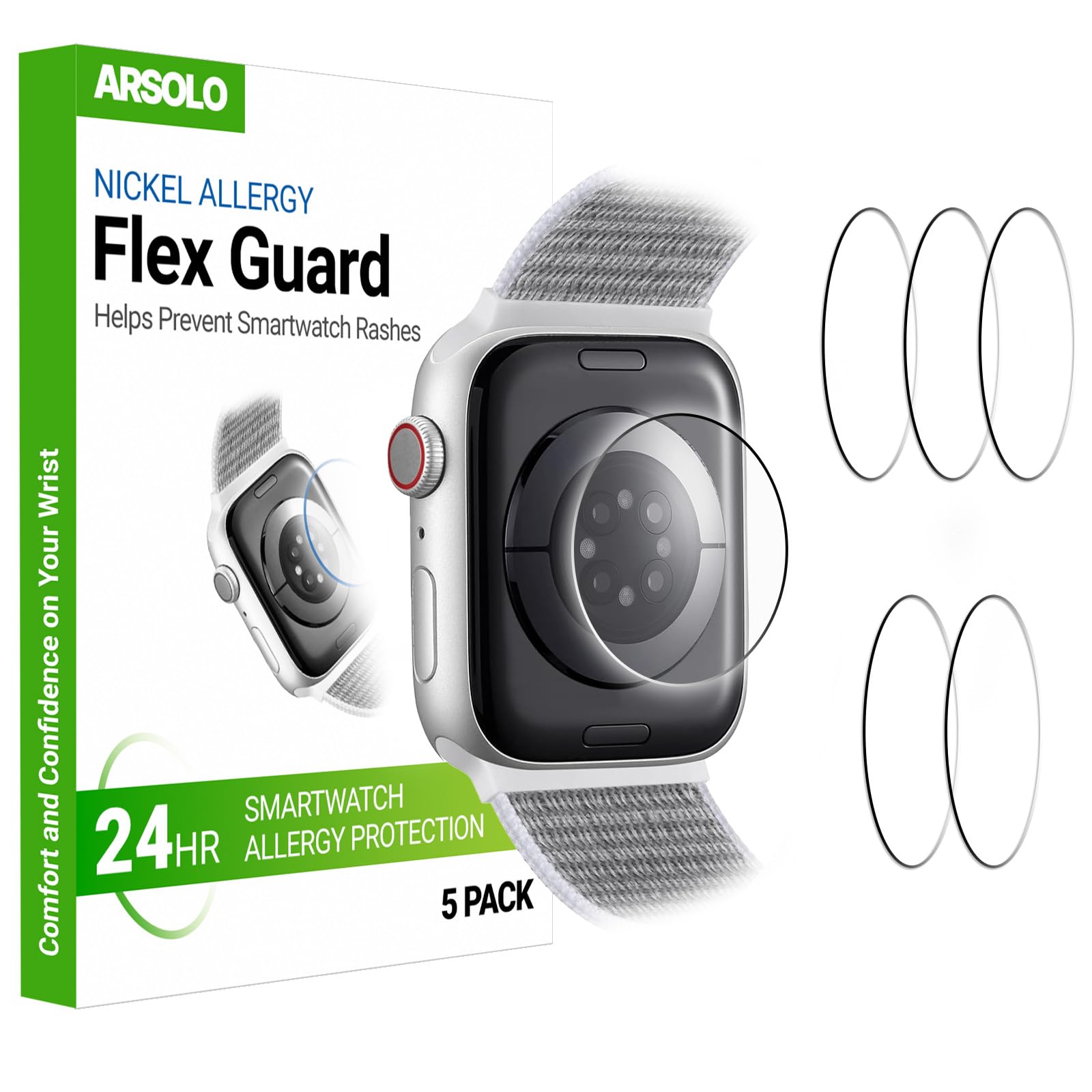 Amazon.com: Arsolo [5 Pack Flex Guard Nickel Metal Allergy Back ...