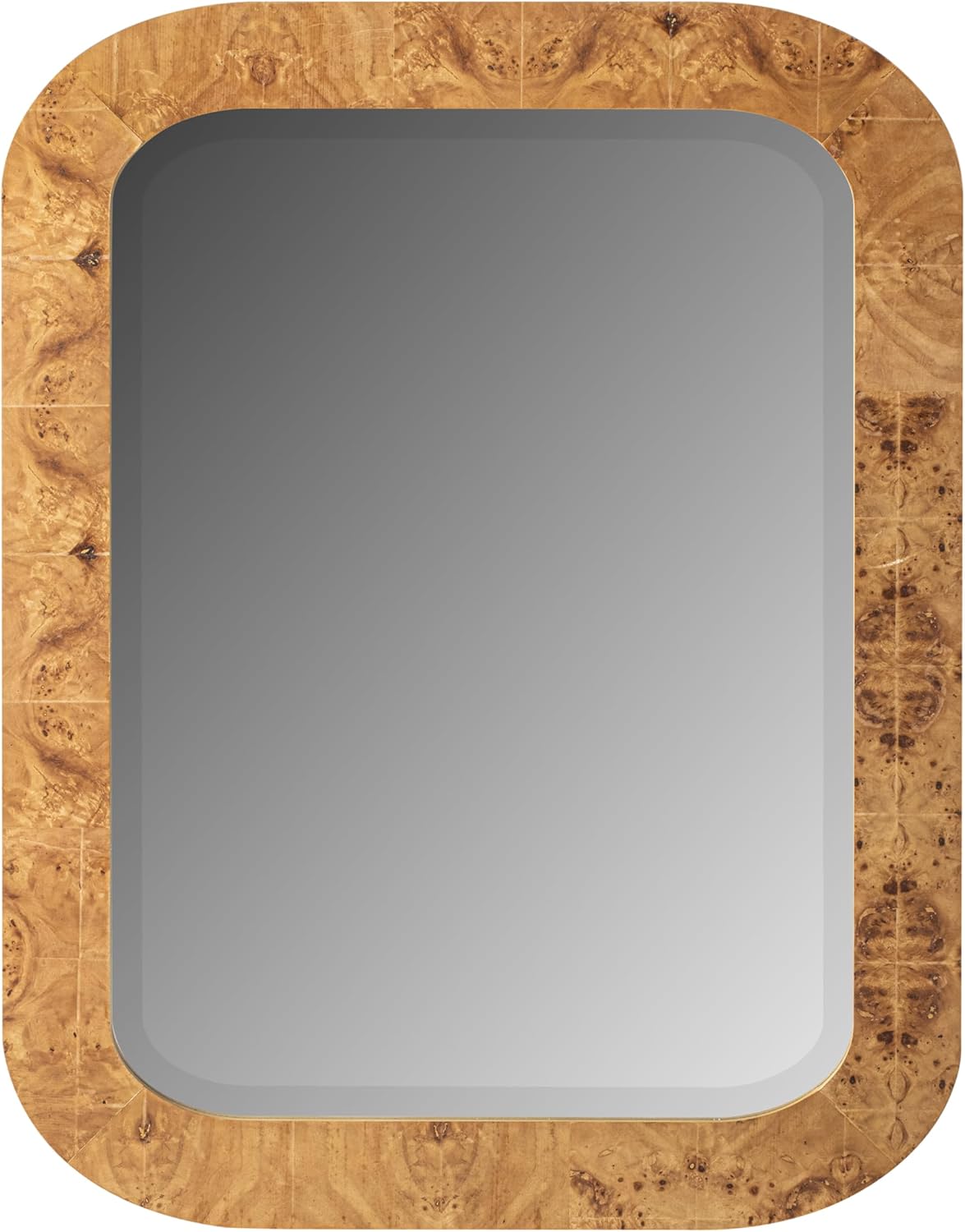 Amazon.com: COZAYH Mid-Century Farmhouse Wall Mirror with Burl Finish ...