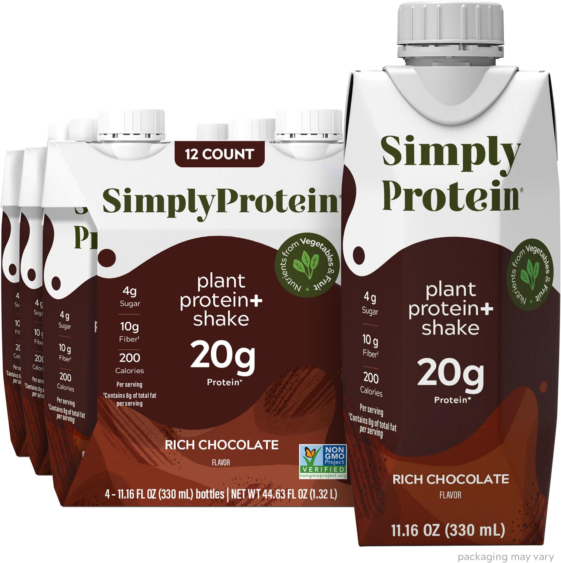 Amazon.com: Simply Protein Chocolate Shake, 12 Pack, High Protein ...