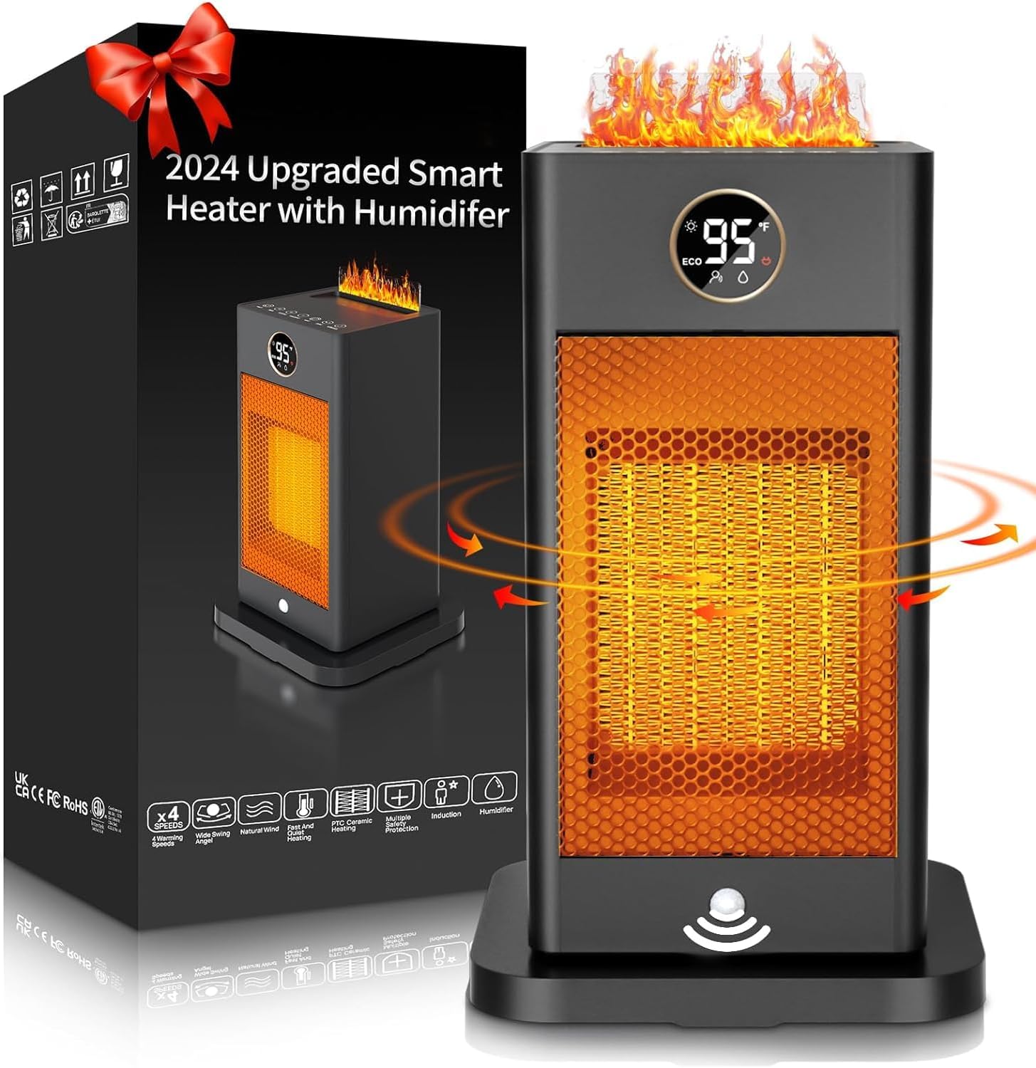 Amazon.com: Space Heater with Humidifier,2024 Upgraded Space Heaters ...