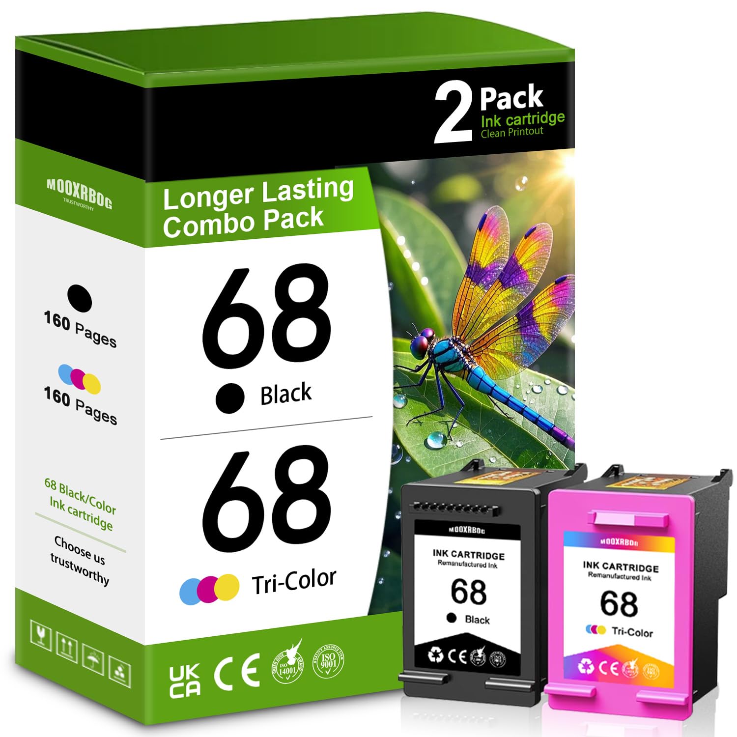 Amazon.com: 68 Ink Cartridges Compatible with HP 68 Ink Replacement for ...