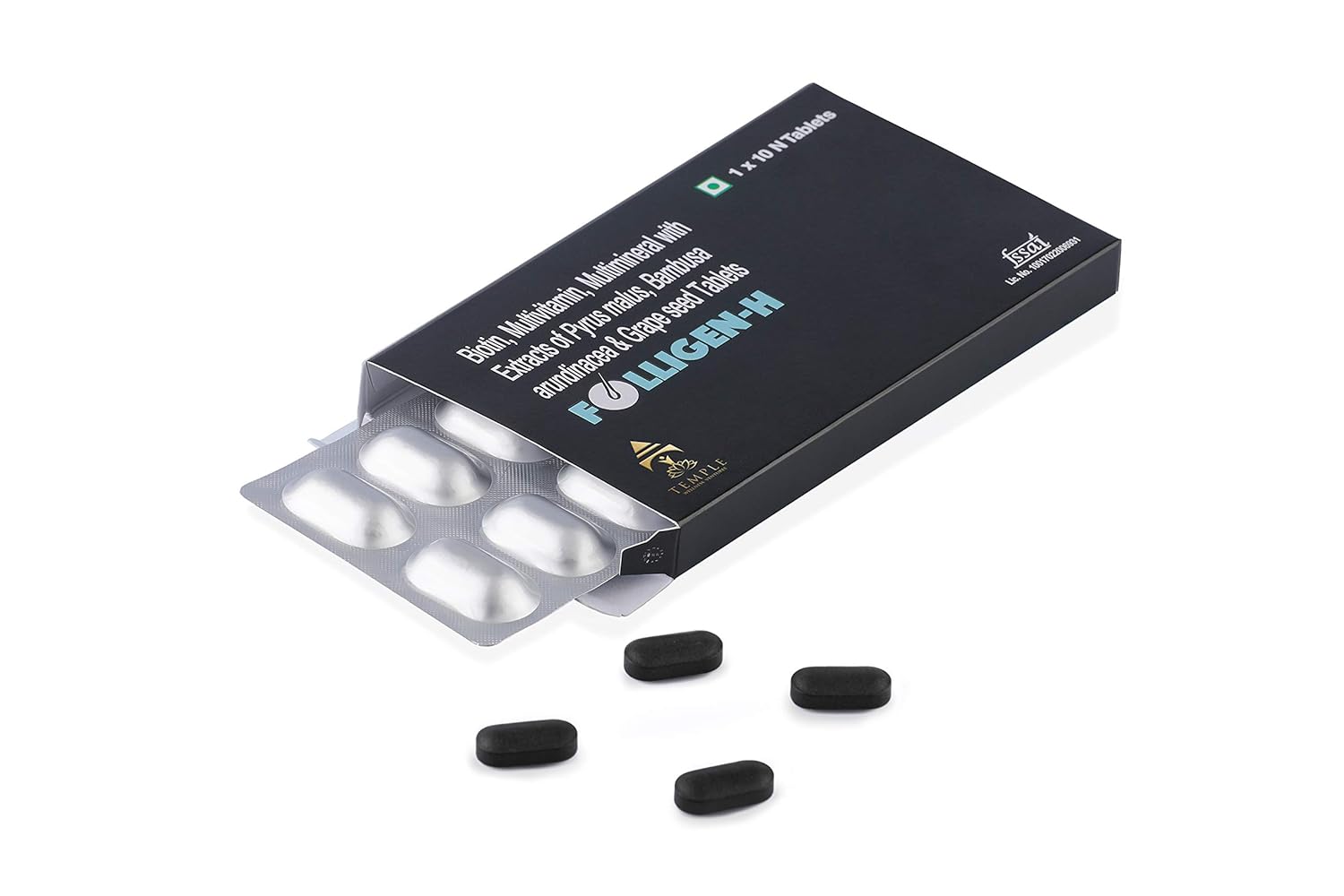 Folligen-H Biotin Supplement For Hair Growth - Hair Multivitamin with B ...