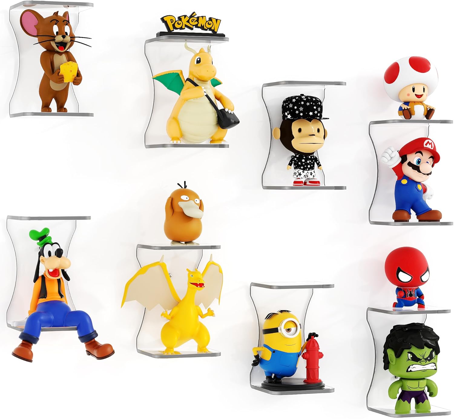 Amazon.com: WOPITMER 8 Pack Lego Display Shelves - Figurine Display ...