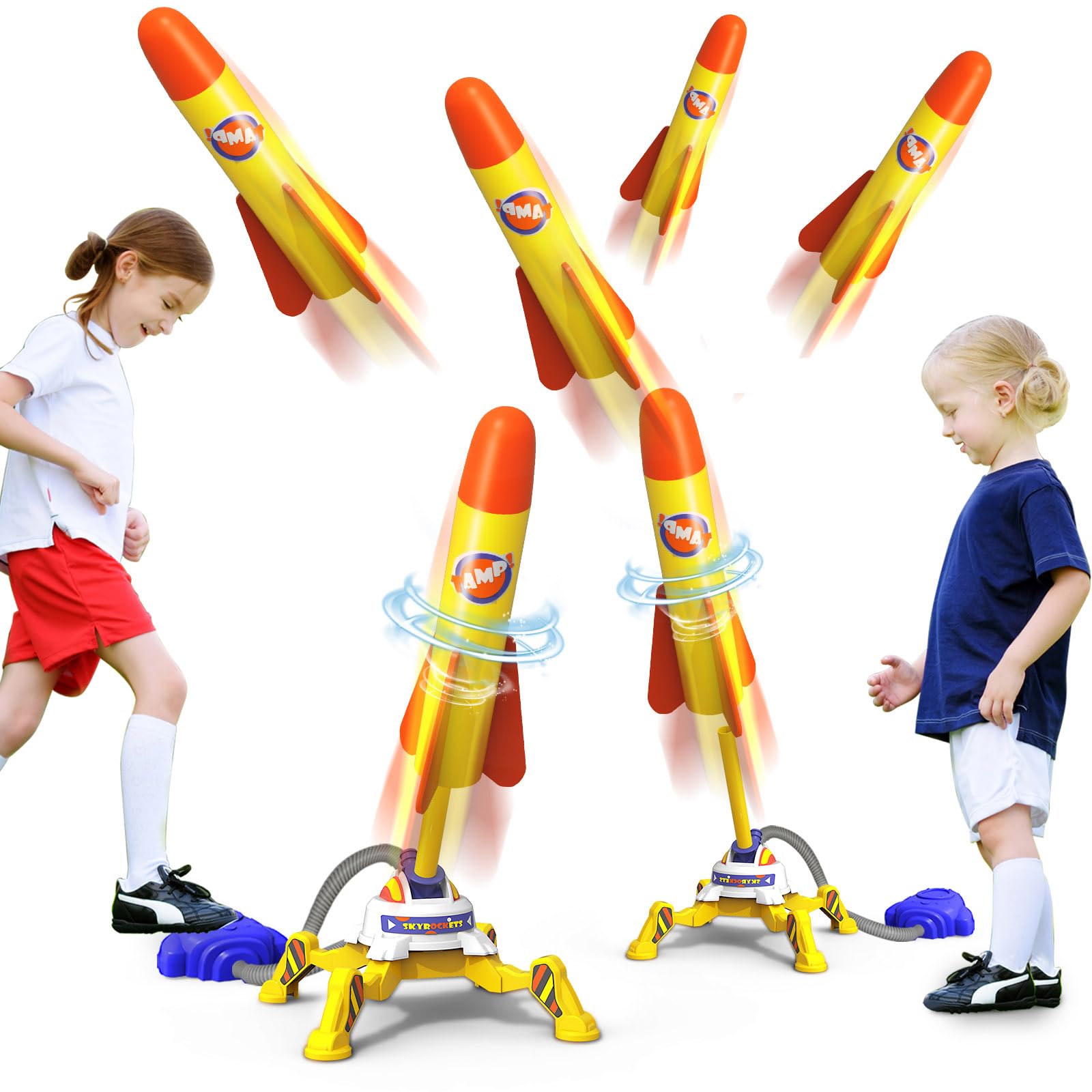 Amazon.com: Rocket Launch Toys 2 Pack Launchers for Kids with 6 Foam ...
