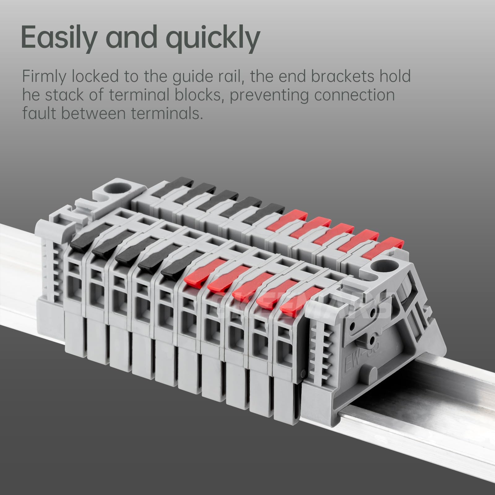 Snapklik.com : GKEEMARS EW-35 DIN Rail Terminal Block End Stopper ...