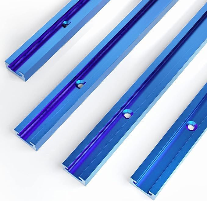 UTOOL Riel en T universal de perfil de doble corte de 24 pulgadas con agujeros de montaje ...