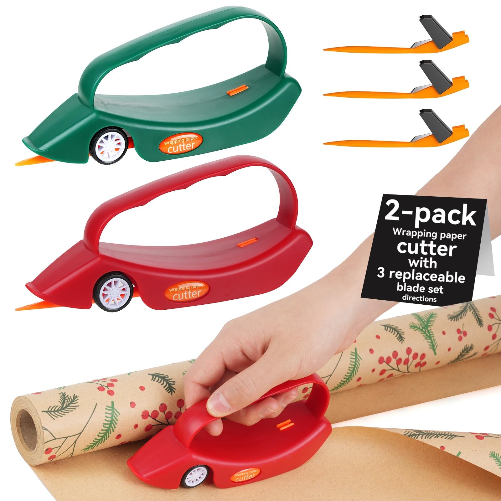 Amazon.com : THURYAL 2PC Wrapping Paper Cutter Gift Wrap Cutter ...