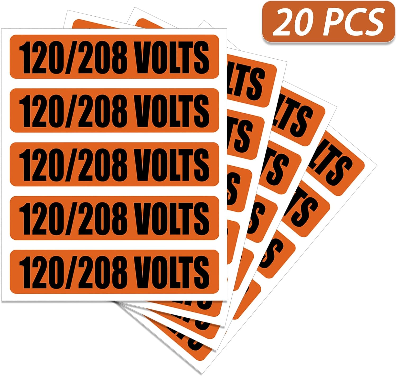 Amazon.com: 20PCS | 120-208 Volts Voltage & Conduit Markers | Stickers ...