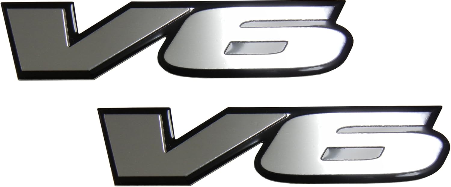 Amazon.com: Silver V6 Engine Badge Emblem Compatible with Audi A4 A5 A6 ...