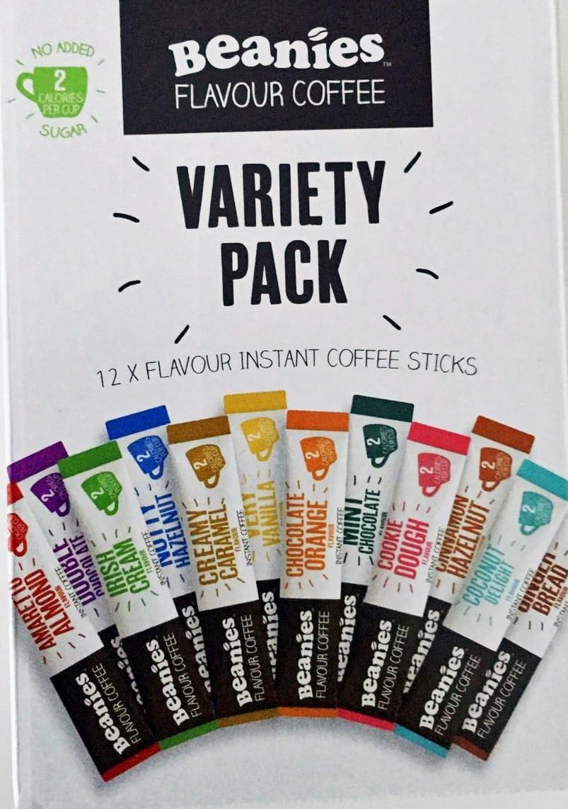 Amazon.com : Beanies 100 Instant Coffee Packets – Variety Pack ...