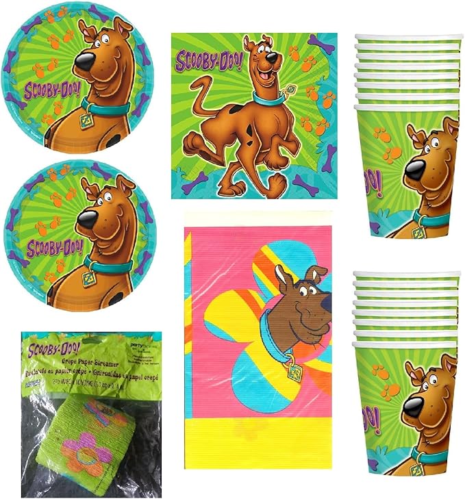 Amazon.com: Scooby Doo Birthday Party Supplies Bundle includes 16 Lunch ...