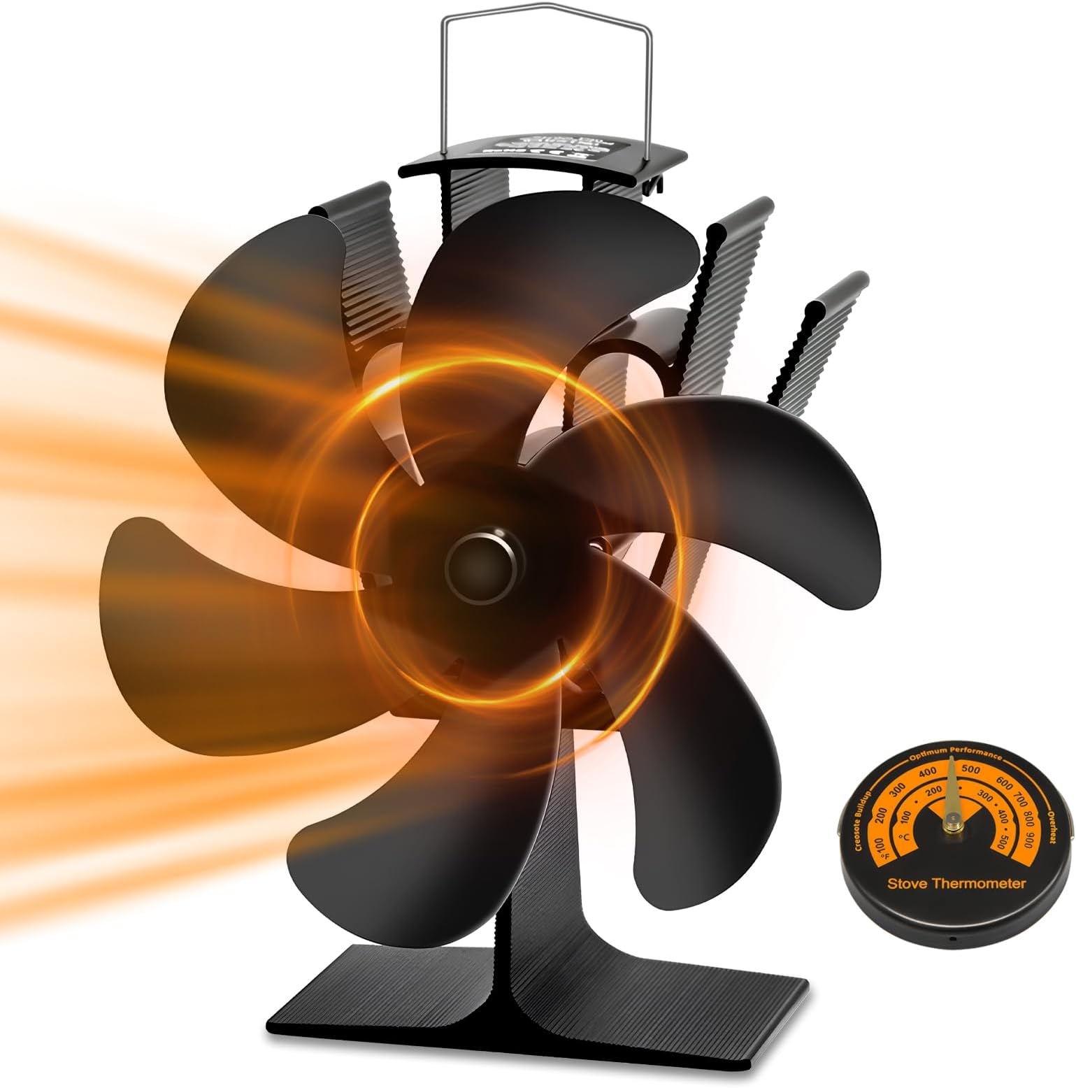 Amazon.com: VDSA Stove Fan 4-Blade Upgrade Heat Powered Fireplace Fan ...