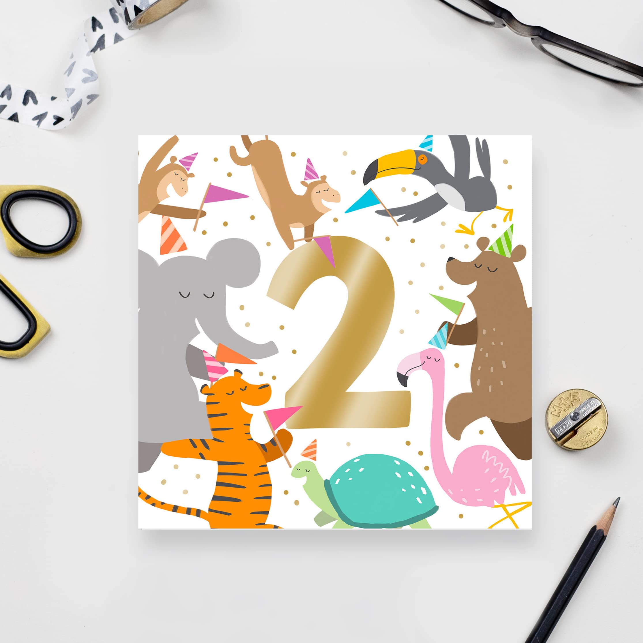 Zoo Theme Birthday Cards