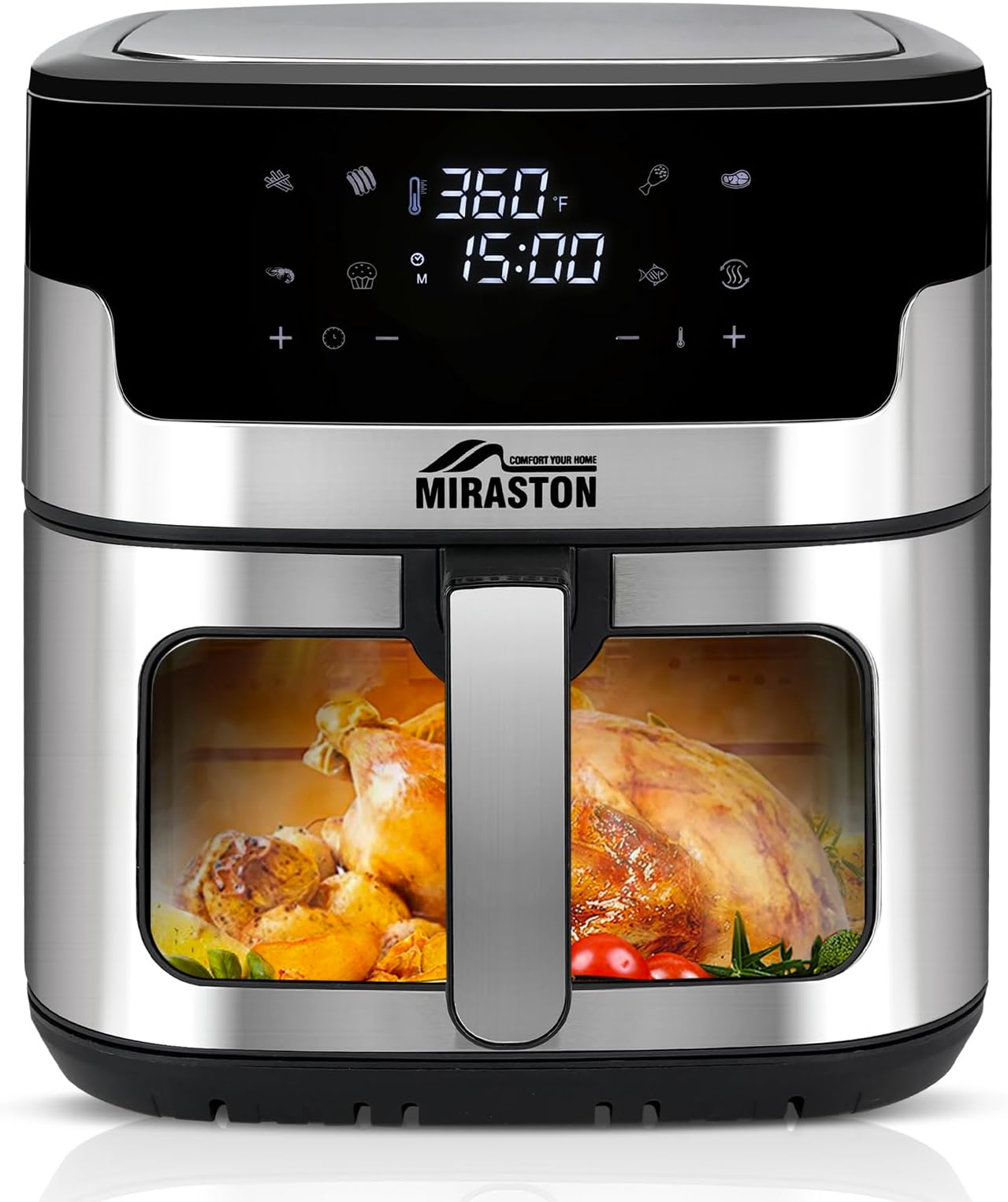 Amazon.com: Gourmiaa 8-Quart Digital Air Fryer with Window & Light ...