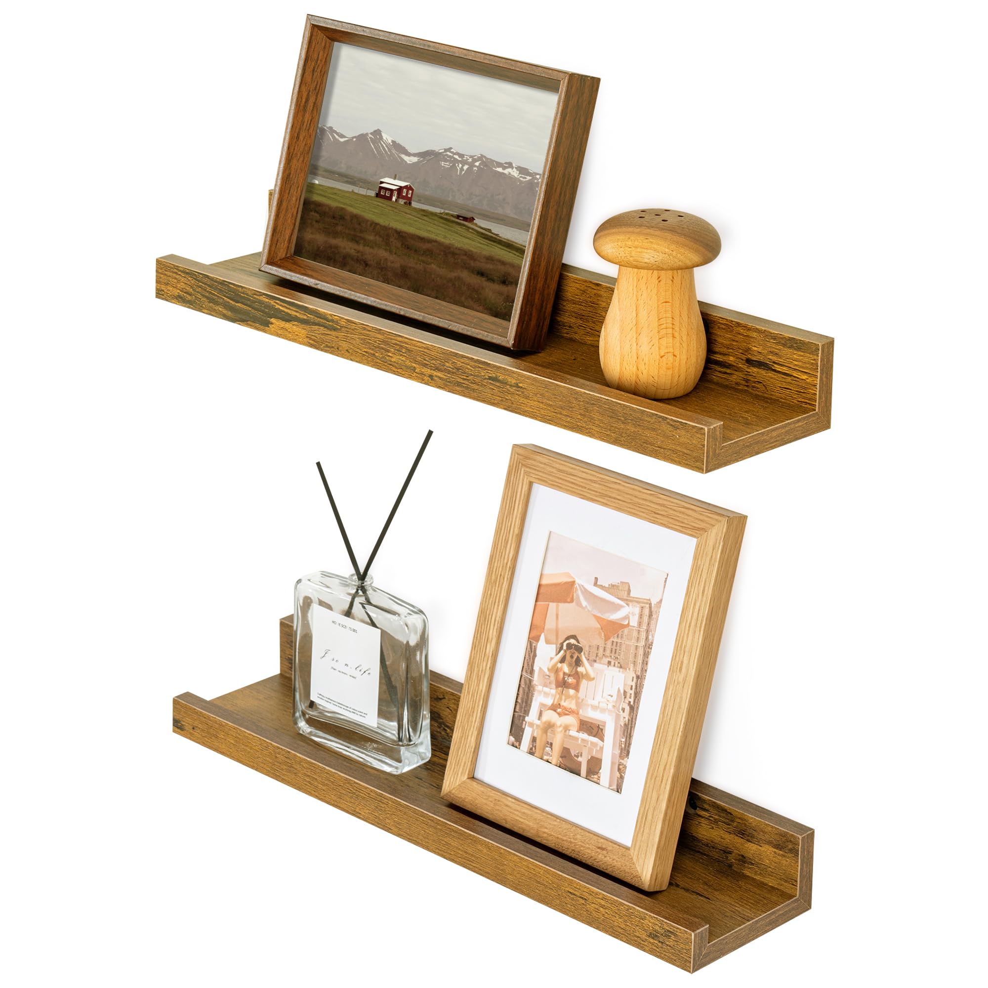 Snapklik.com : Axeman Picture Ledge Shelf, Small Floating Shelves Set ...
