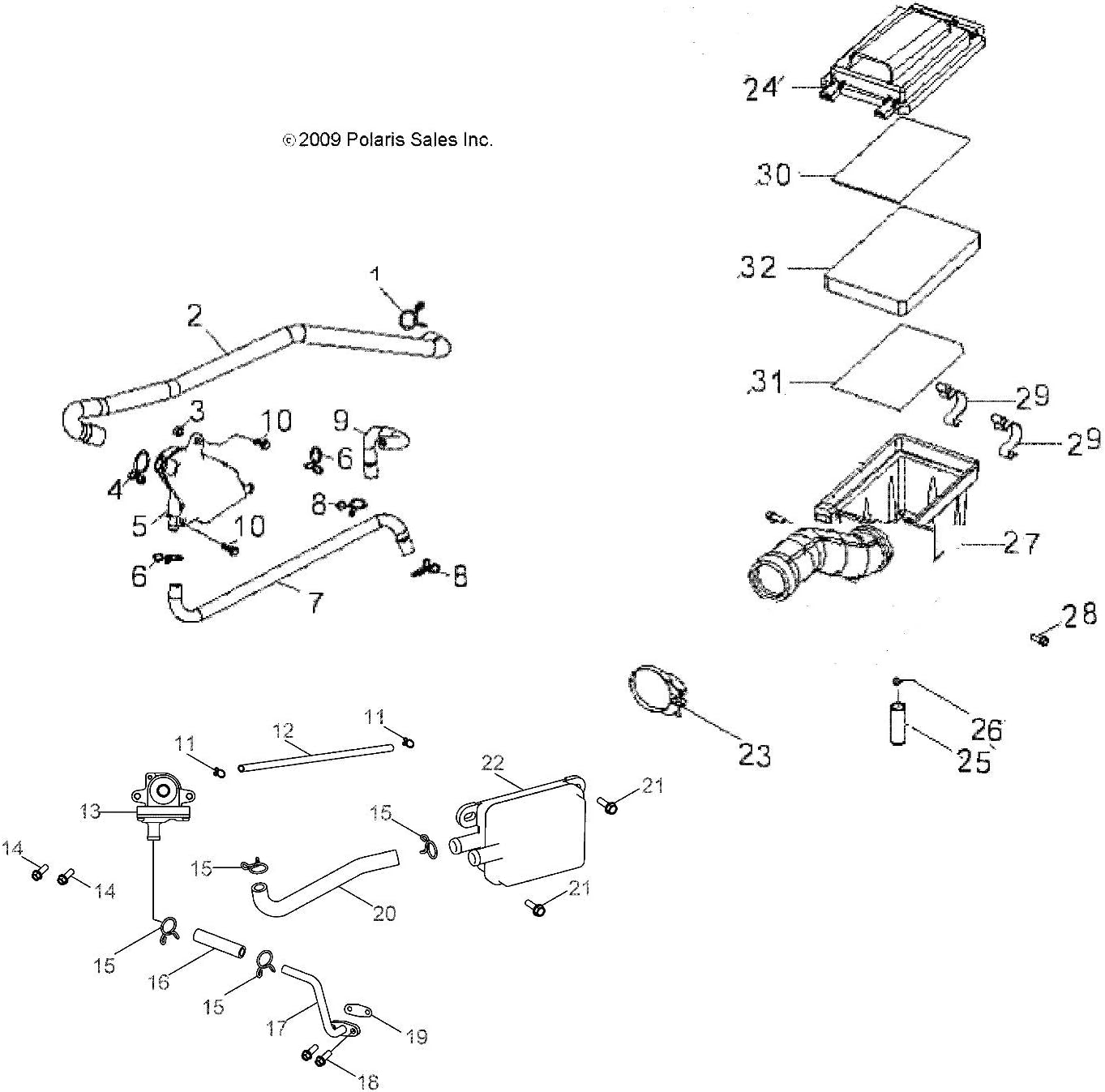 Amazon.com: Polaris OEM Fuel Filter 2009-2019 RZR Outlaw Sportsman 50 ...