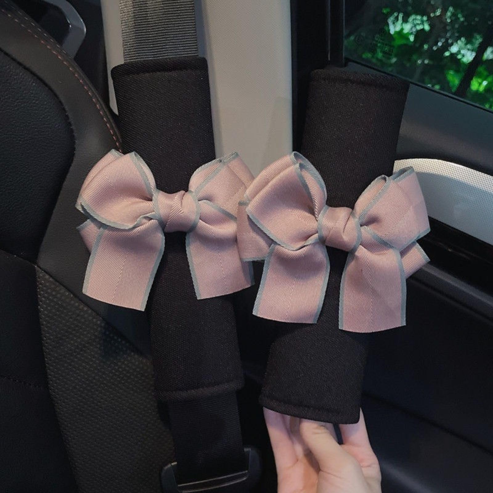 Seatbelt Covers 2/4 PCS Car Seat Belt Covers, Cute Bow Seat Belt Cover ...