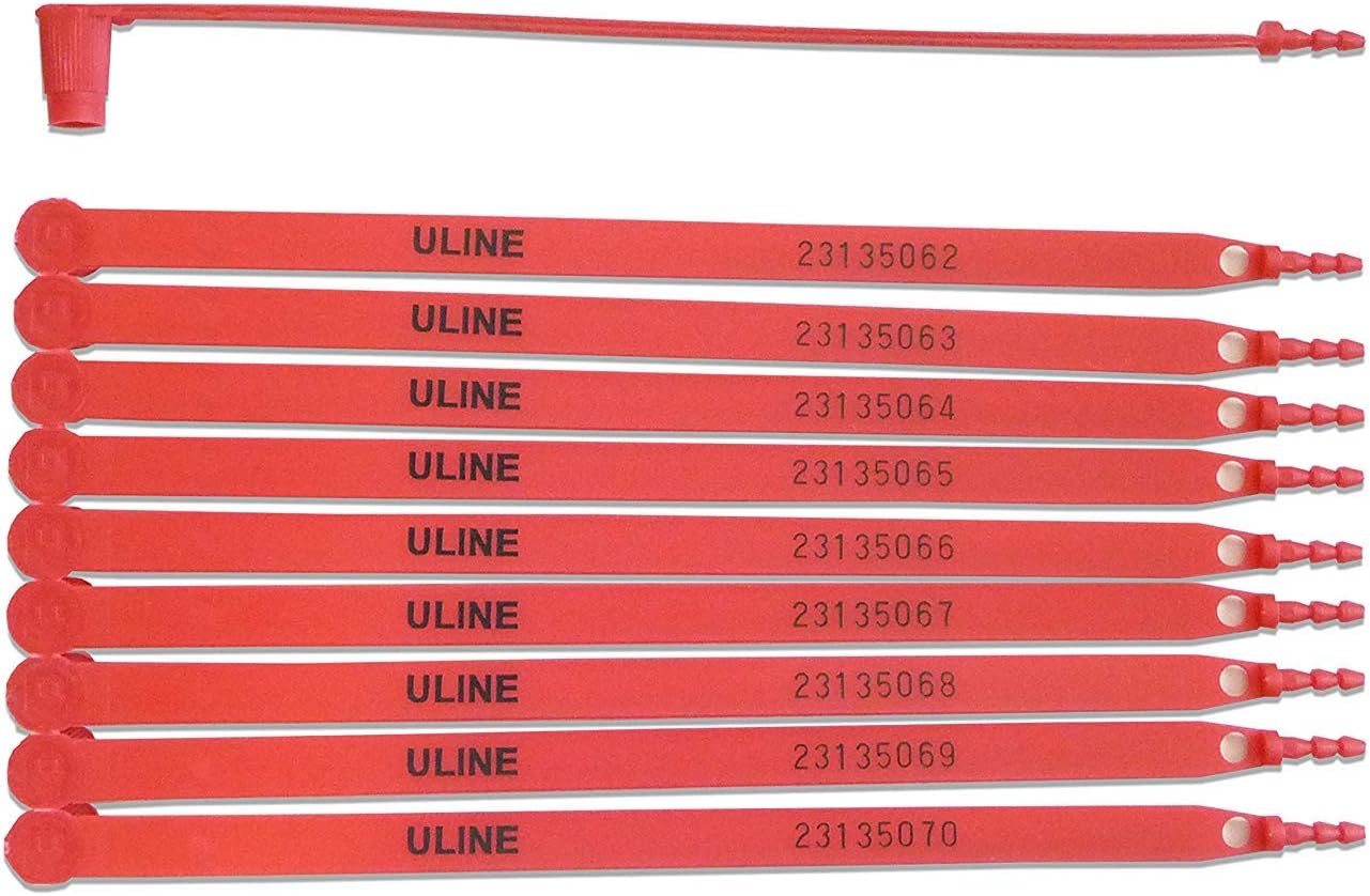 Amazon.com: 100 Uline Red Plastic Truck Seals - Consecutively Numbered ...