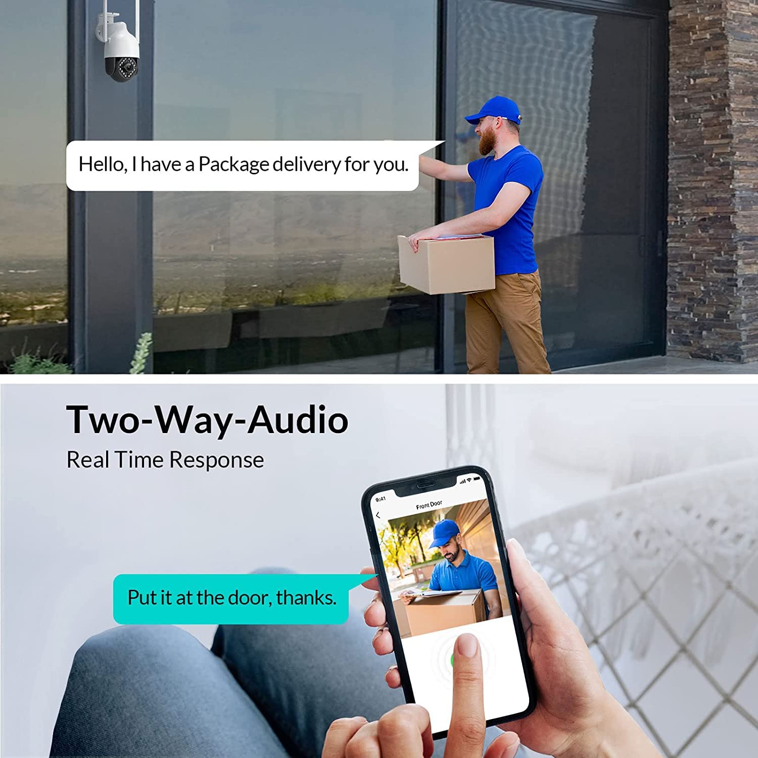 Buy Outdoor Security Camera, Netvue Sentry 2 1080P IP Camera, Pan/Tilt ...