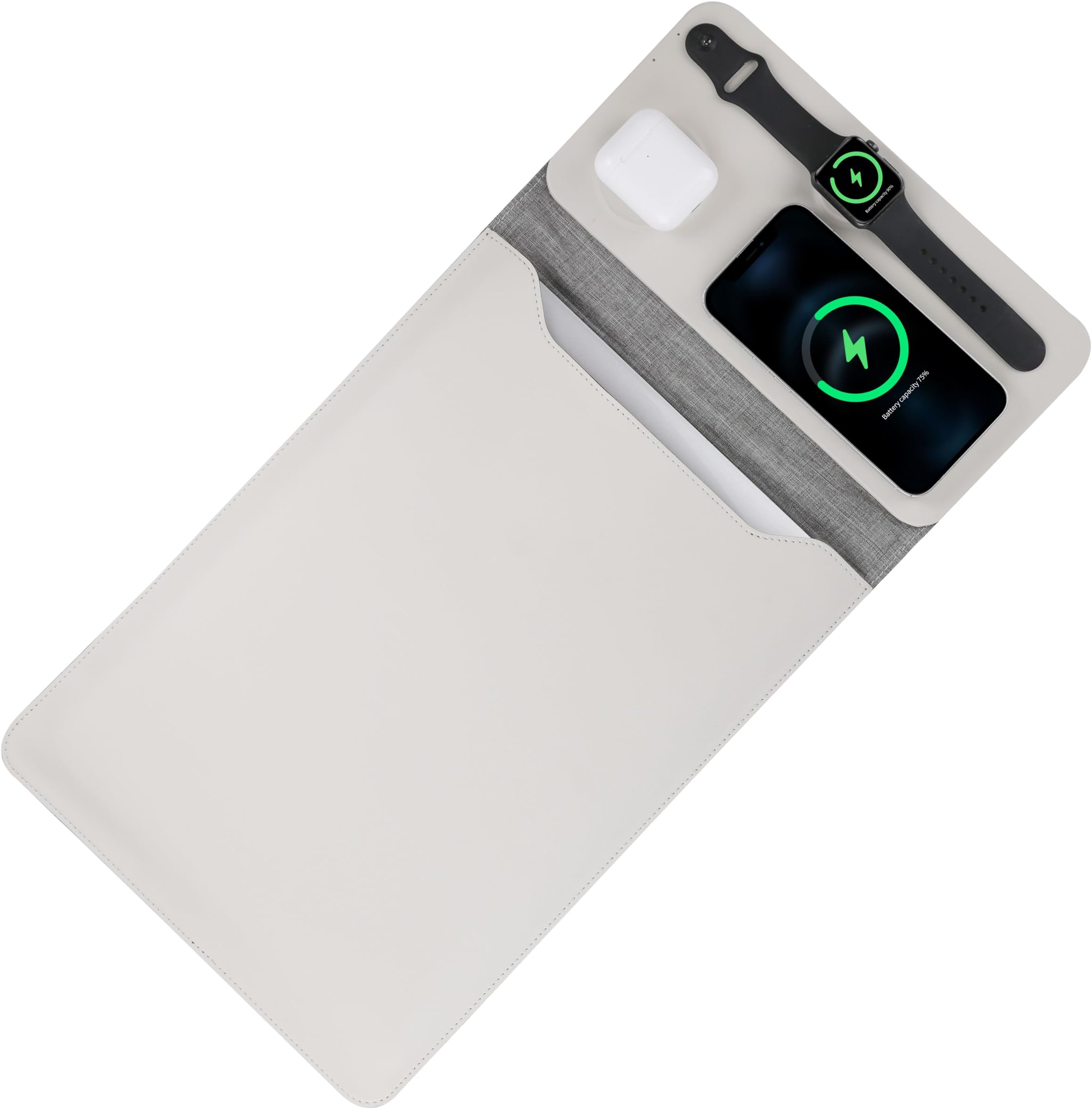 Laptop Sleeve with Wireless Charging | 5-in-1 Leather Sleeve, Mousepad ...