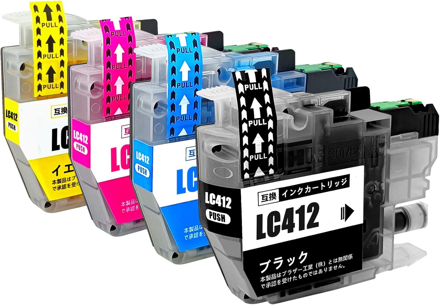 Amazon.co.jp: LC412 インク LC412-4PK 4色 互換インク カートリッジ 最新IC残量表示 対応型番 Brother ...